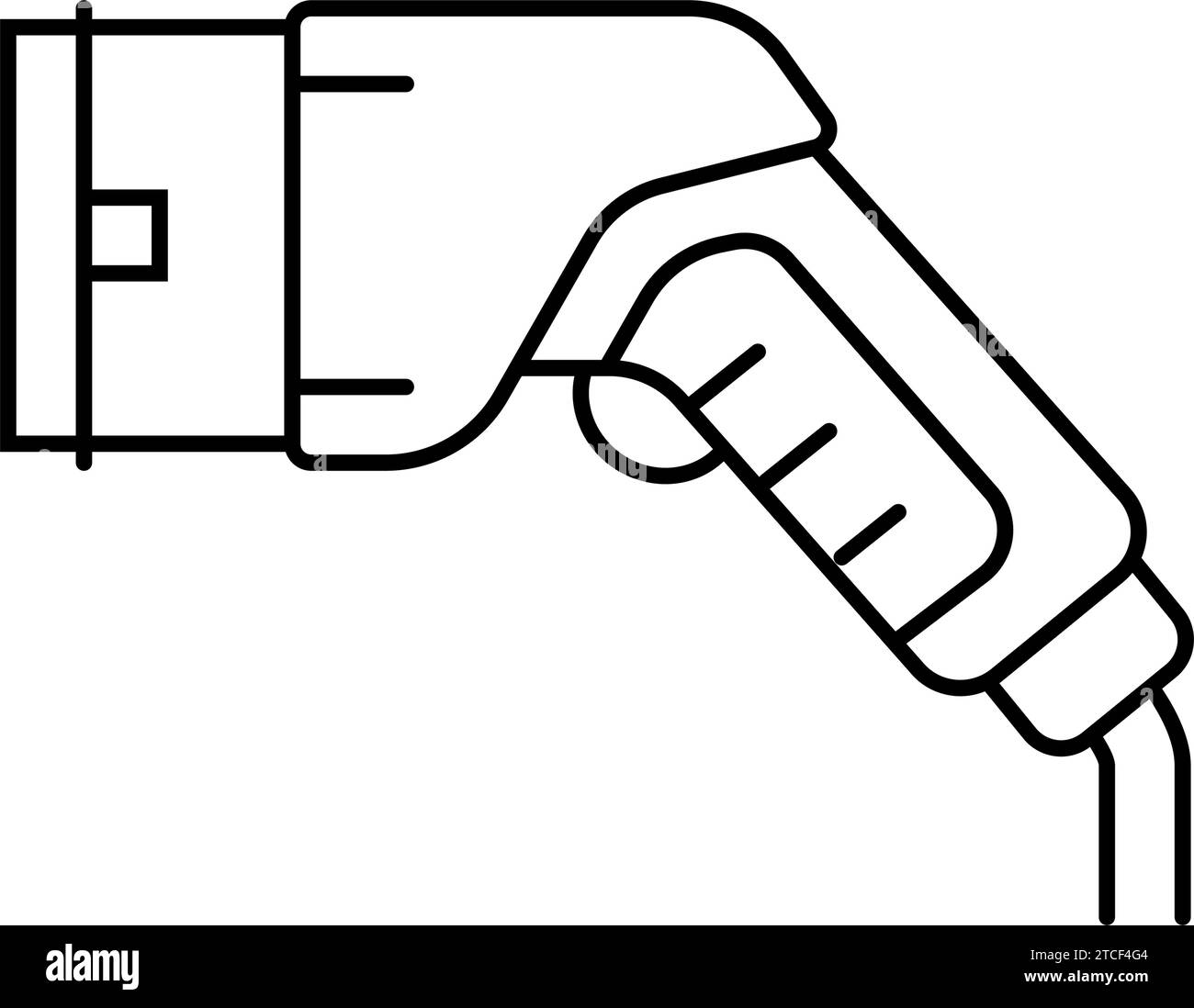 ev charging plug electric line icon vector illustration Stock Vector ...