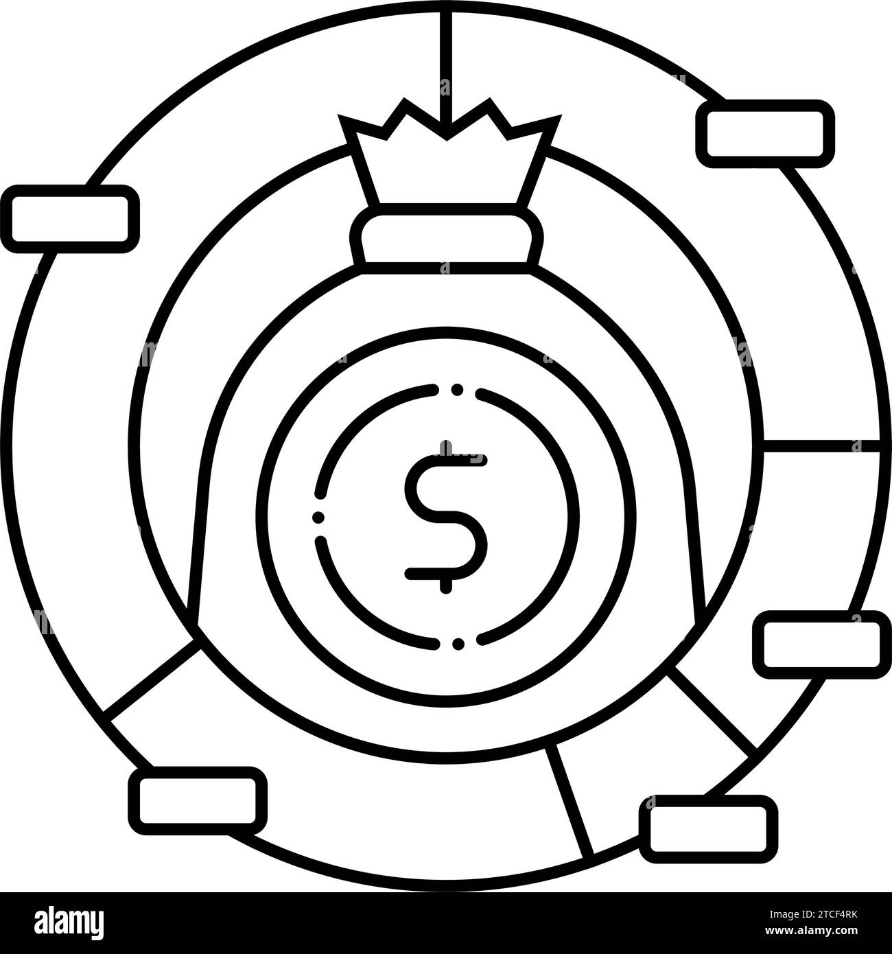 asset allocation financial advisor line icon vector illustration Stock ...