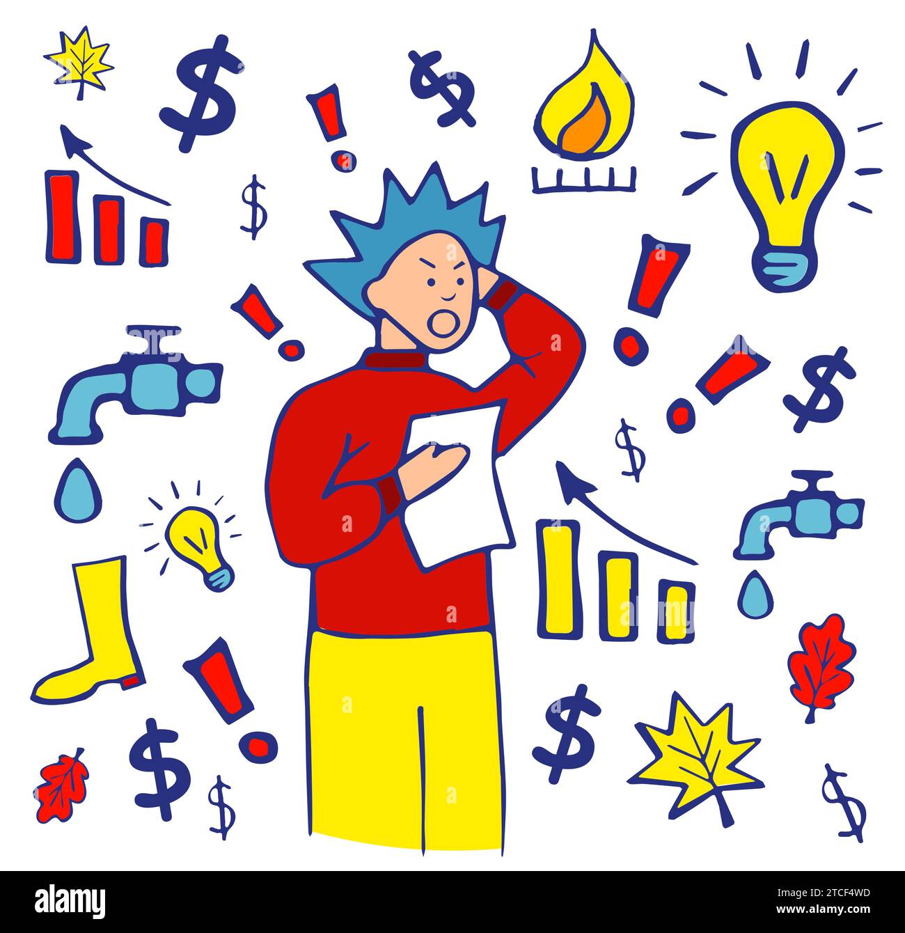 Household bill energy Stock Vector Images - Alamy