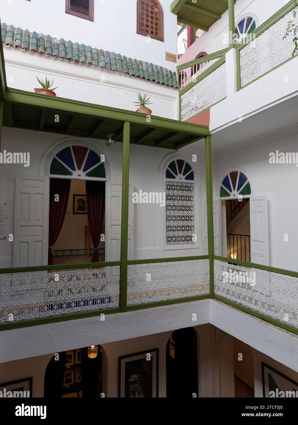 Interior of the House of Photography in the city of Marrakesh aka ...