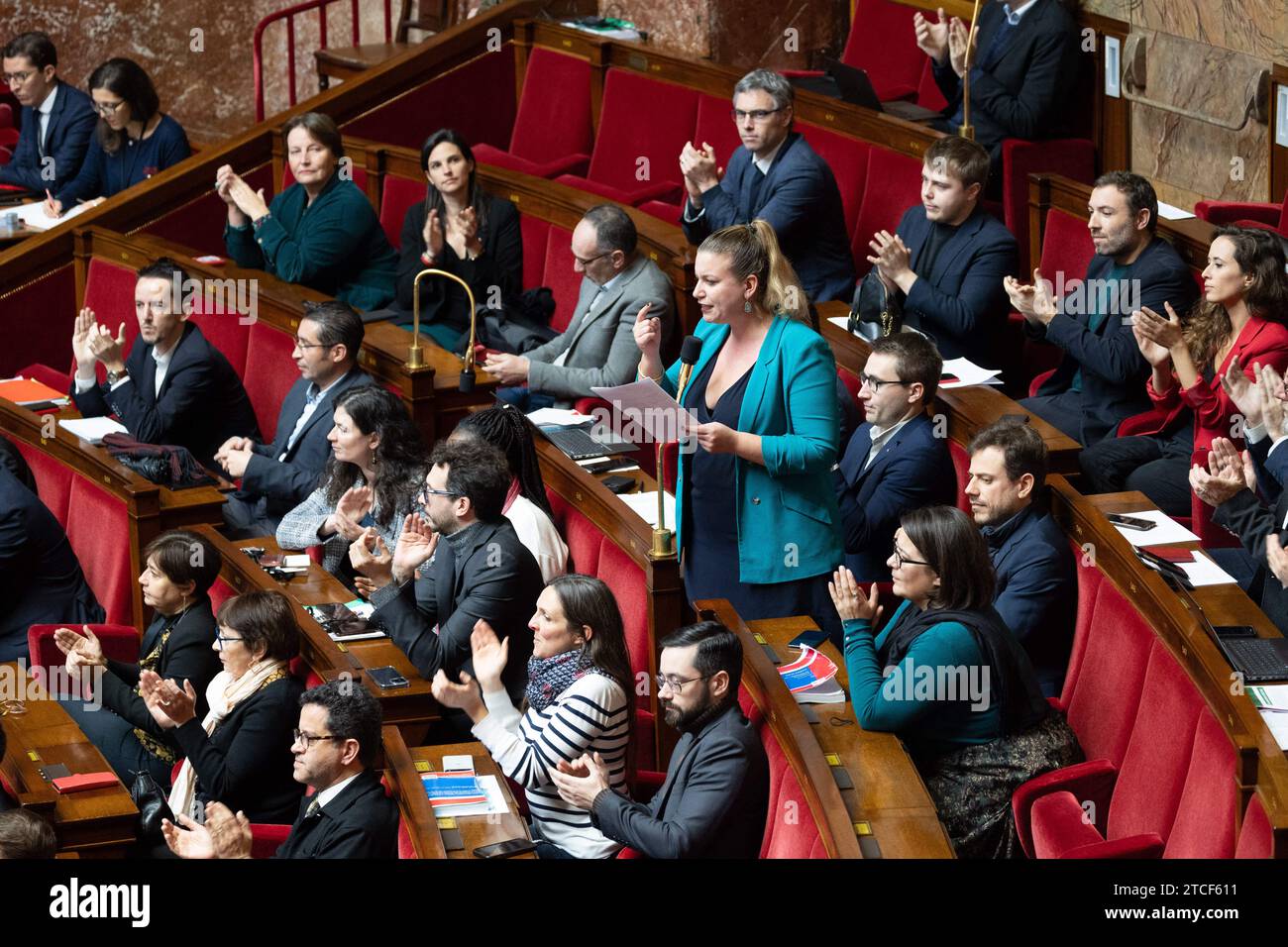 French deputy and president of La France Insoumise LFI parliamentary ...