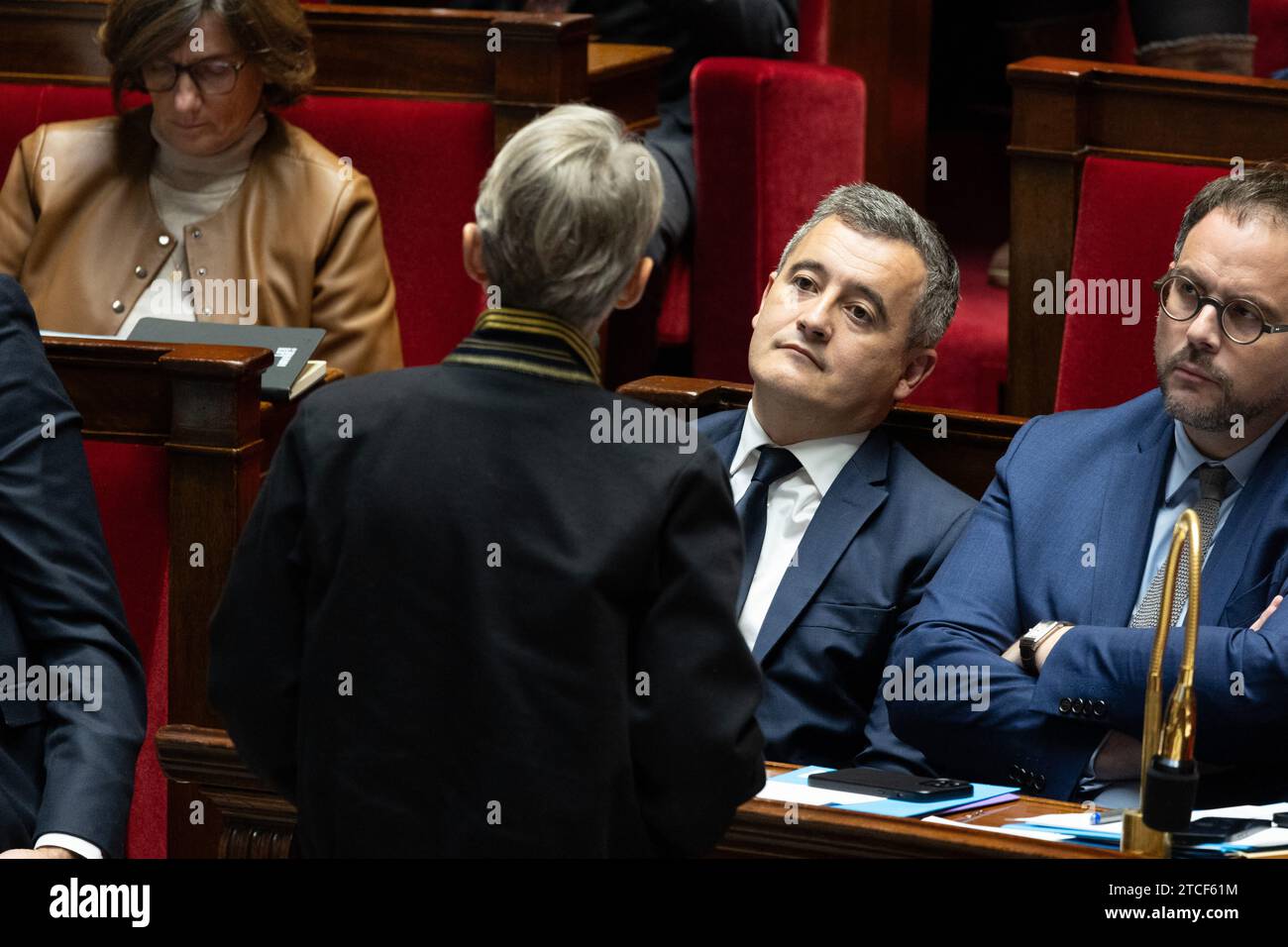 French Prime Minister Elisabeth Borne, French Interior Minister Gerald ...