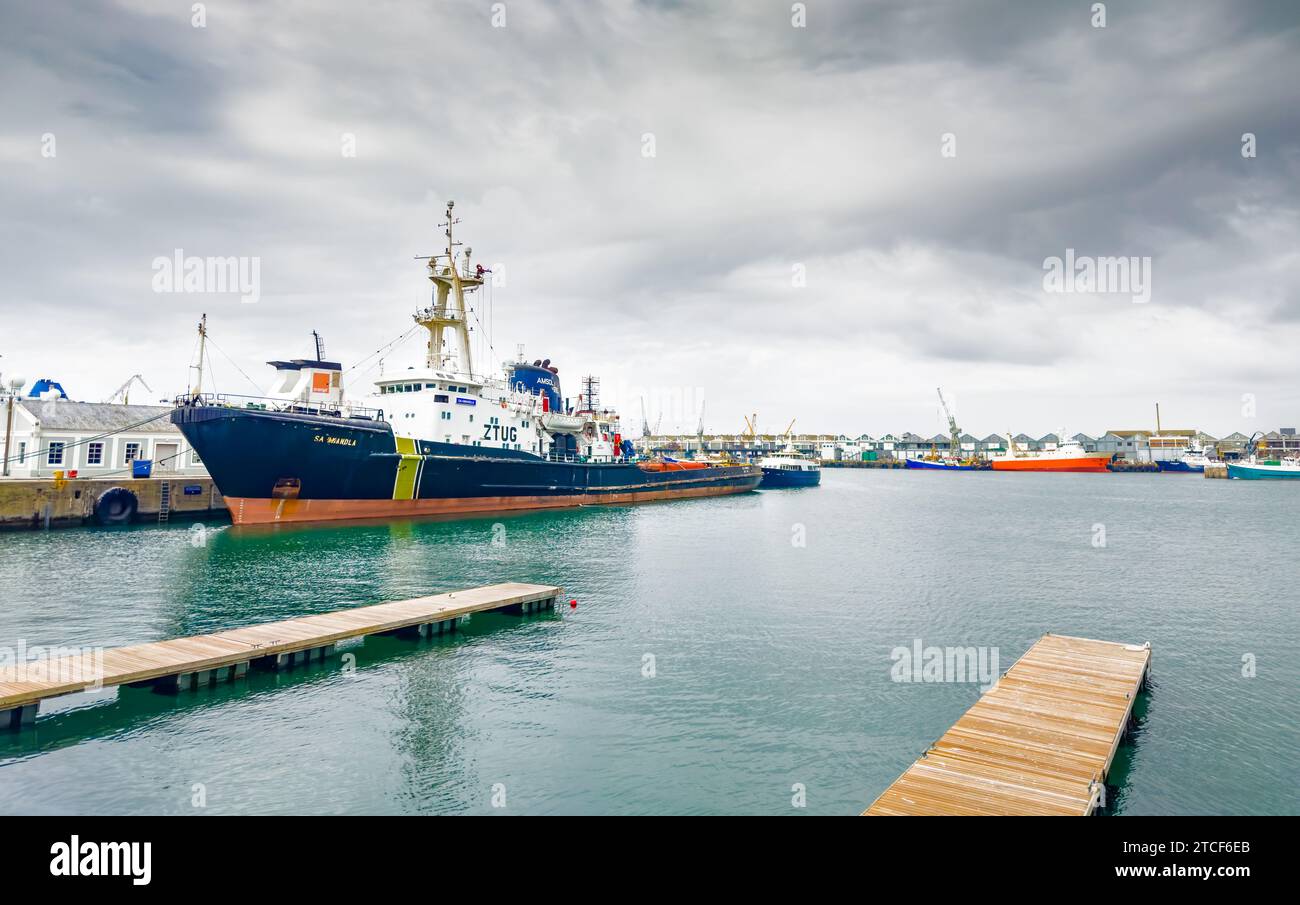 Cape Town, South Africa - March 8, 2023: Shipyard docks at V and A ...