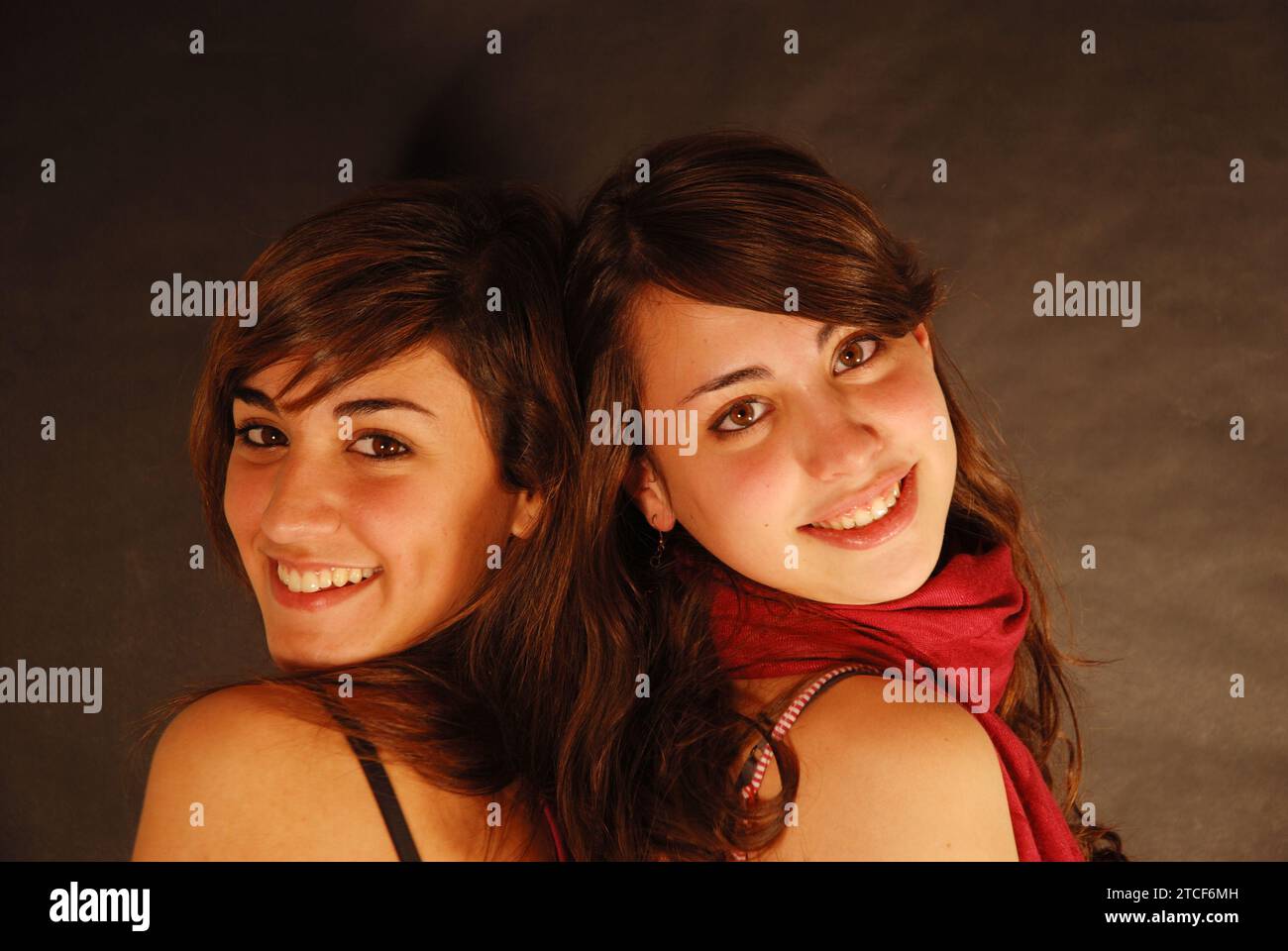 Two happy young women Stock Photo - Alamy