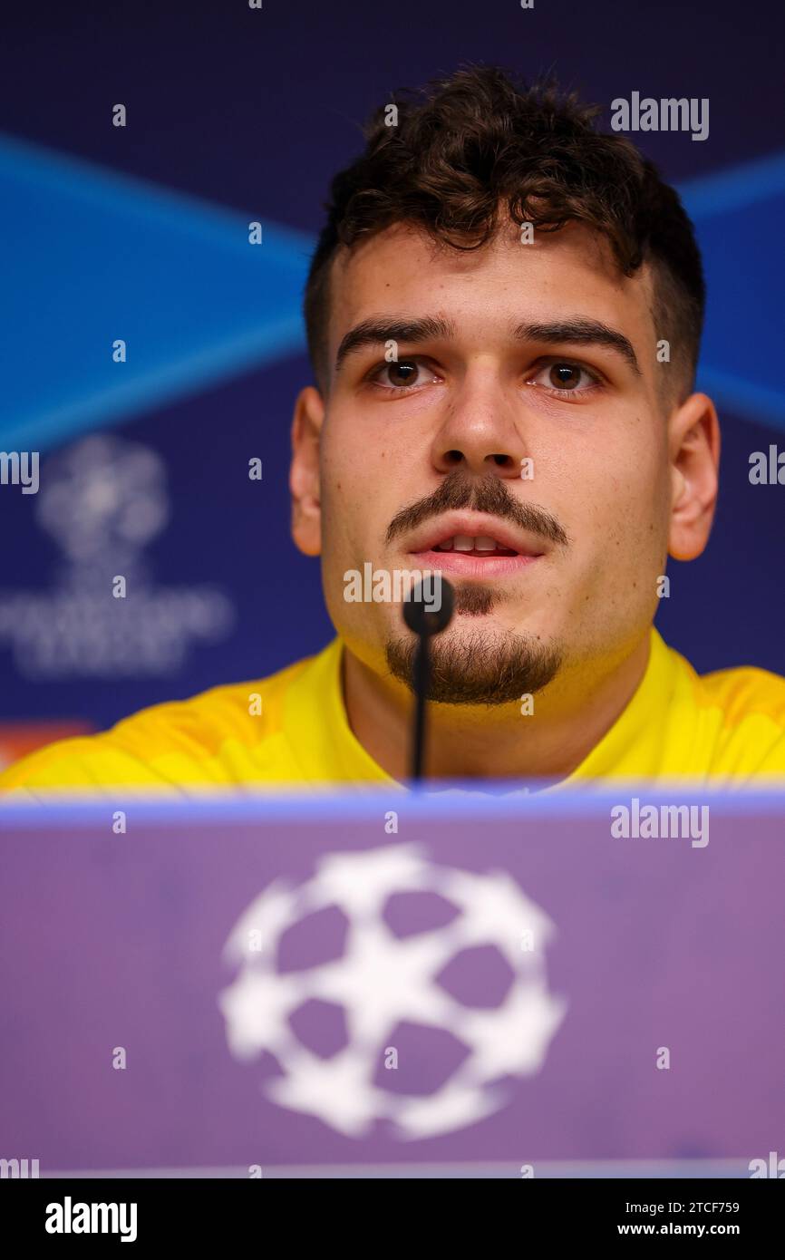 Leipzig, Germany. 12th Dec, 2023. Soccer: Champions League, before the ...