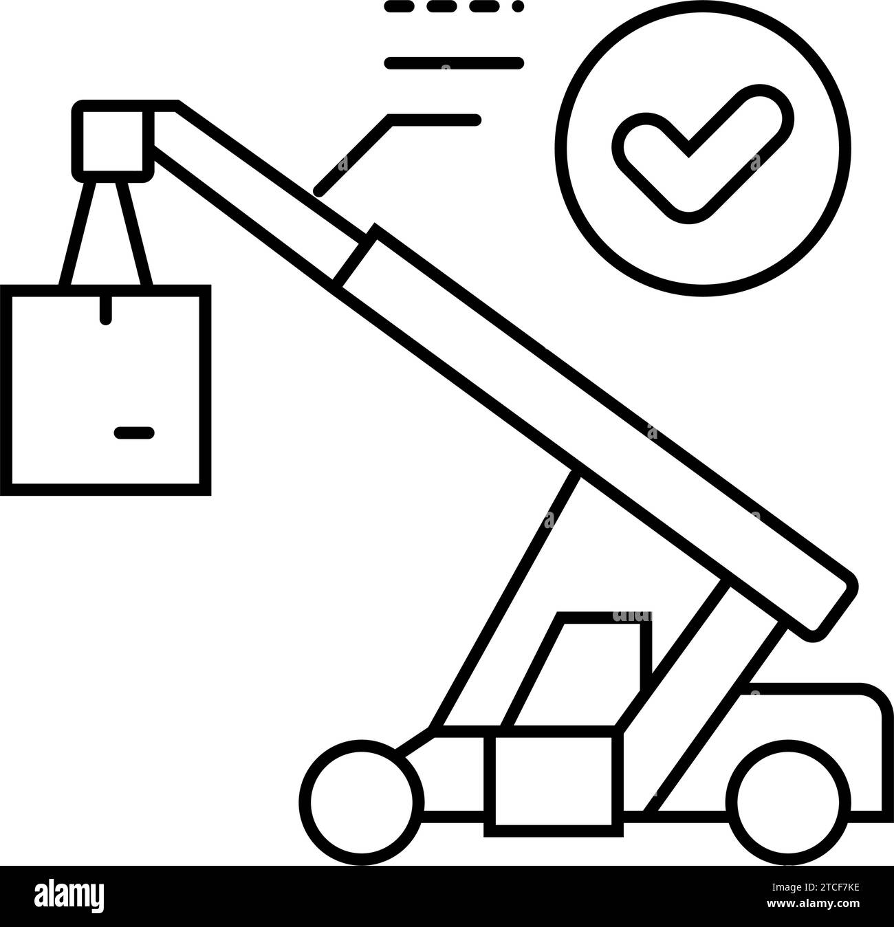 cargo handling logistic manager line icon vector illustration Stock ...