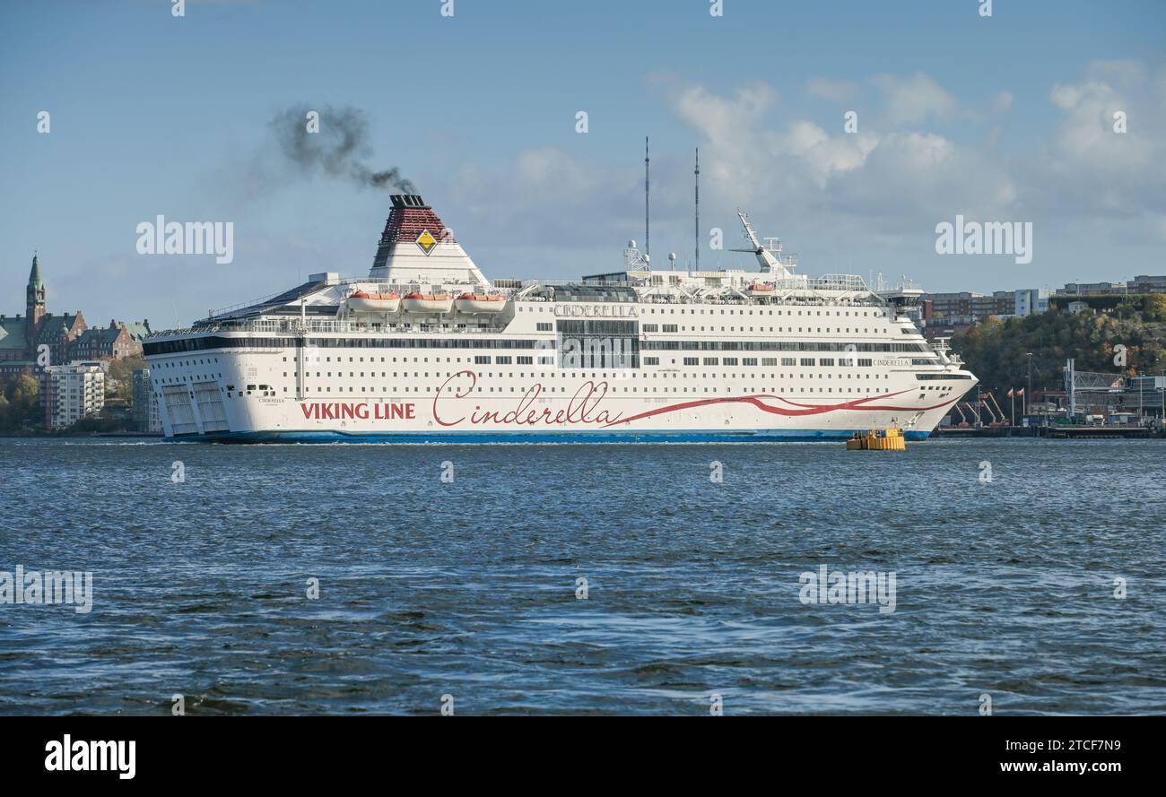 Kreuzfahrtschiff Cinderella Viking Line, Stockholm, Schweden Stock ...