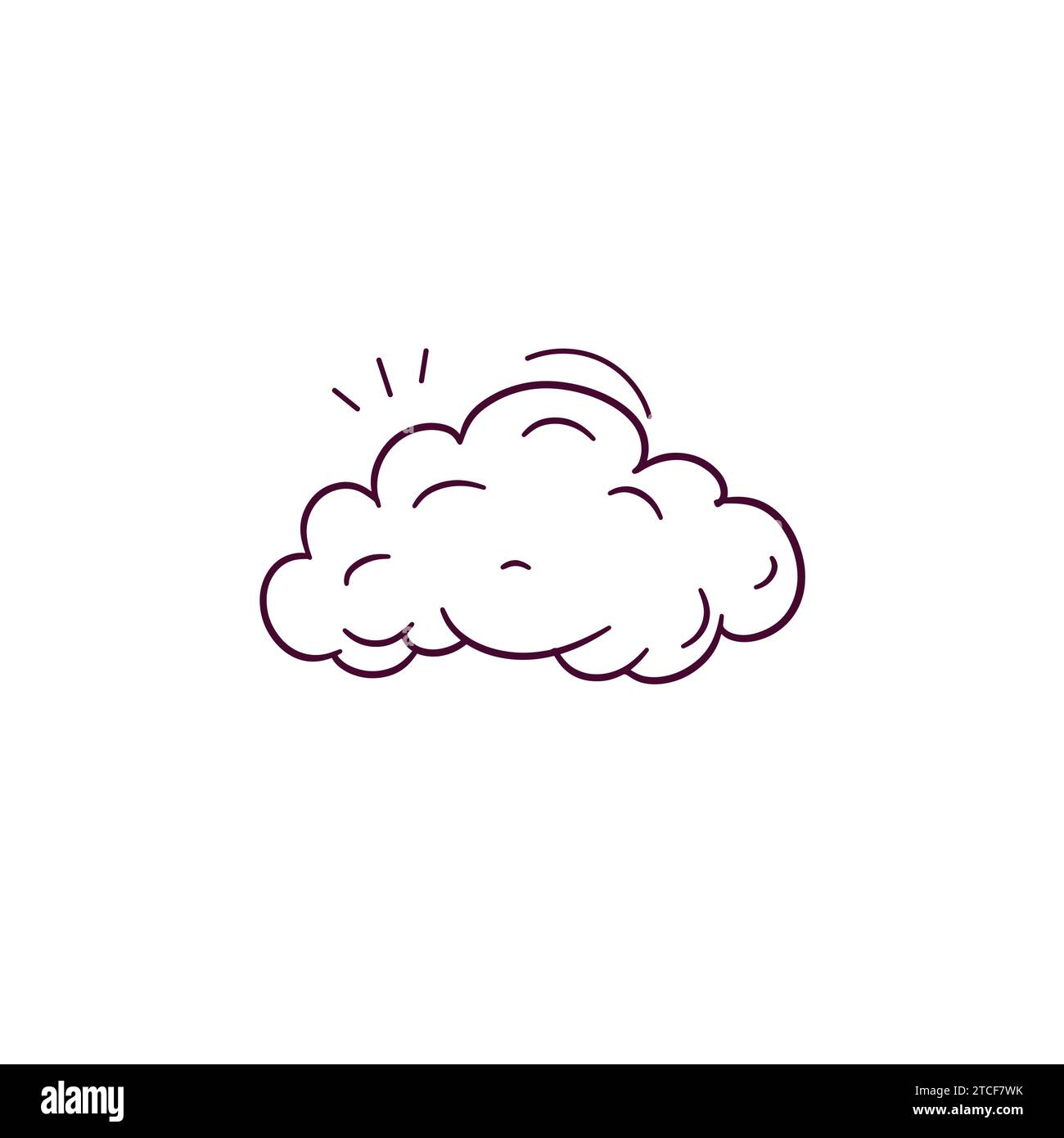 Hand Drawn illustration of cloud icon. Doodle Vector Sketch ...