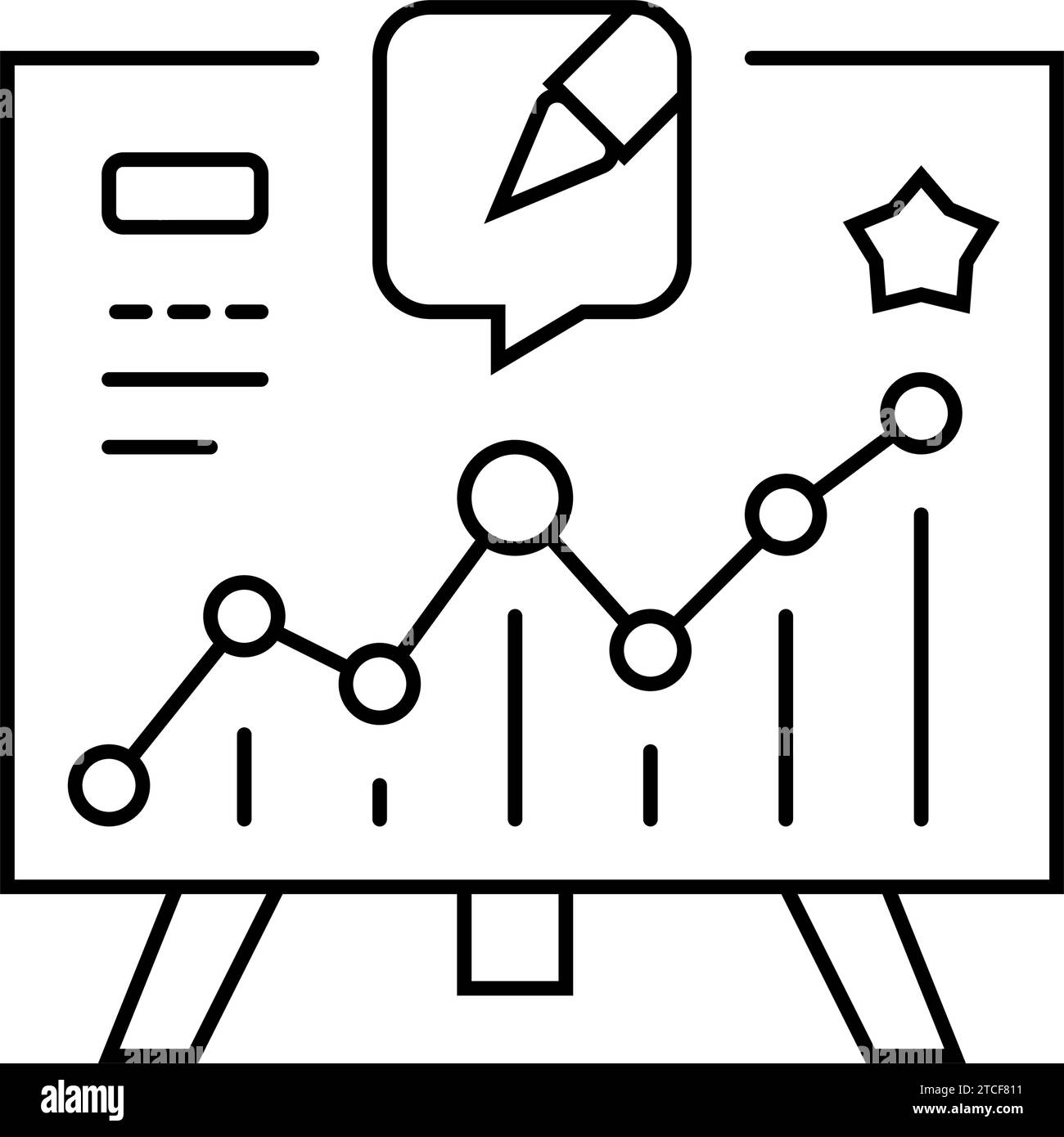 content planning social media line icon vector illustration Stock ...