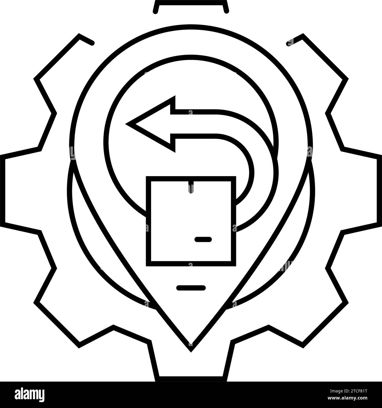 return logistics logistic manager line icon vector illustration Stock ...