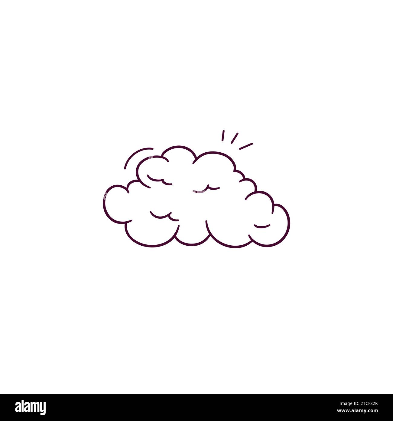 Hand Drawn illustration of cloud icon. Doodle Vector Sketch ...