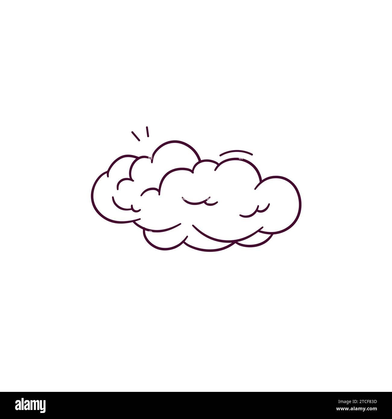Hand Drawn illustration of cloud icon. Doodle Vector Sketch ...