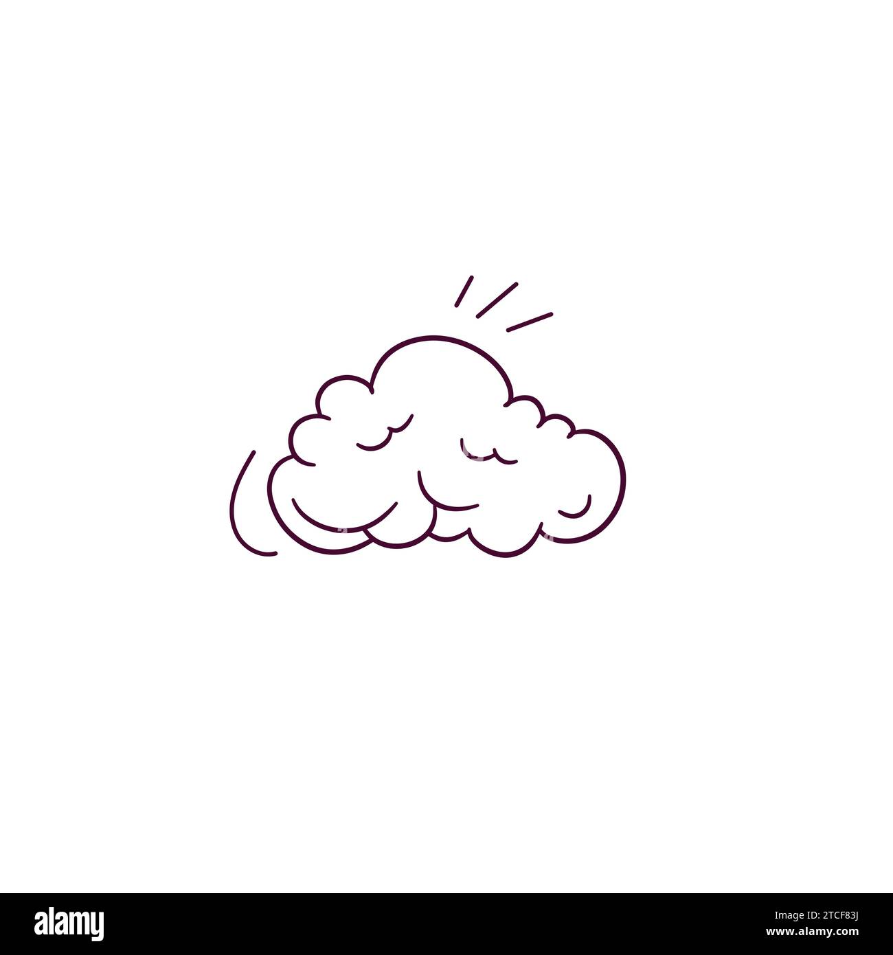 Hand Drawn illustration of cloud icon. Doodle Vector Sketch ...