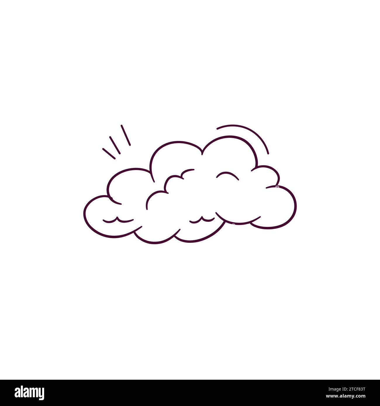 Hand Drawn illustration of cloud icon. Doodle Vector Sketch ...