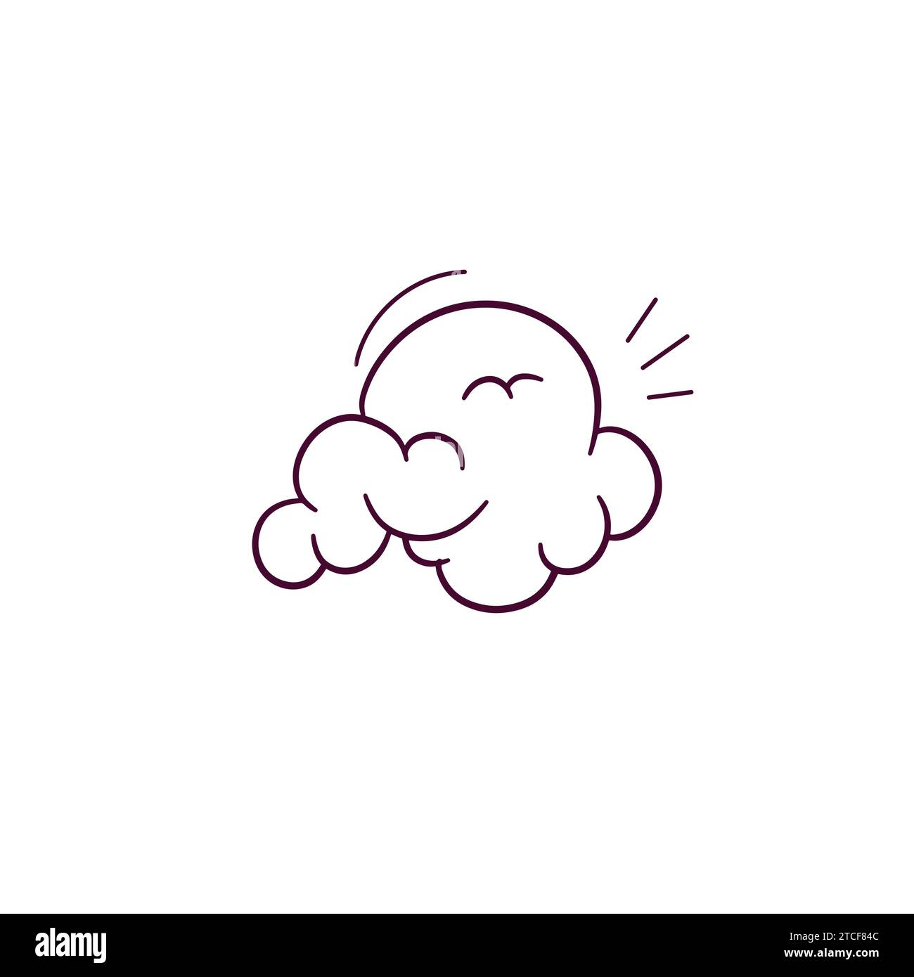 Hand Drawn illustration of cloud icon. Doodle Vector Sketch ...