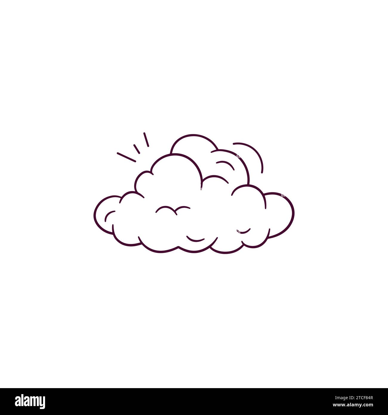 Hand Drawn illustration of cloud icon. Doodle Vector Sketch ...