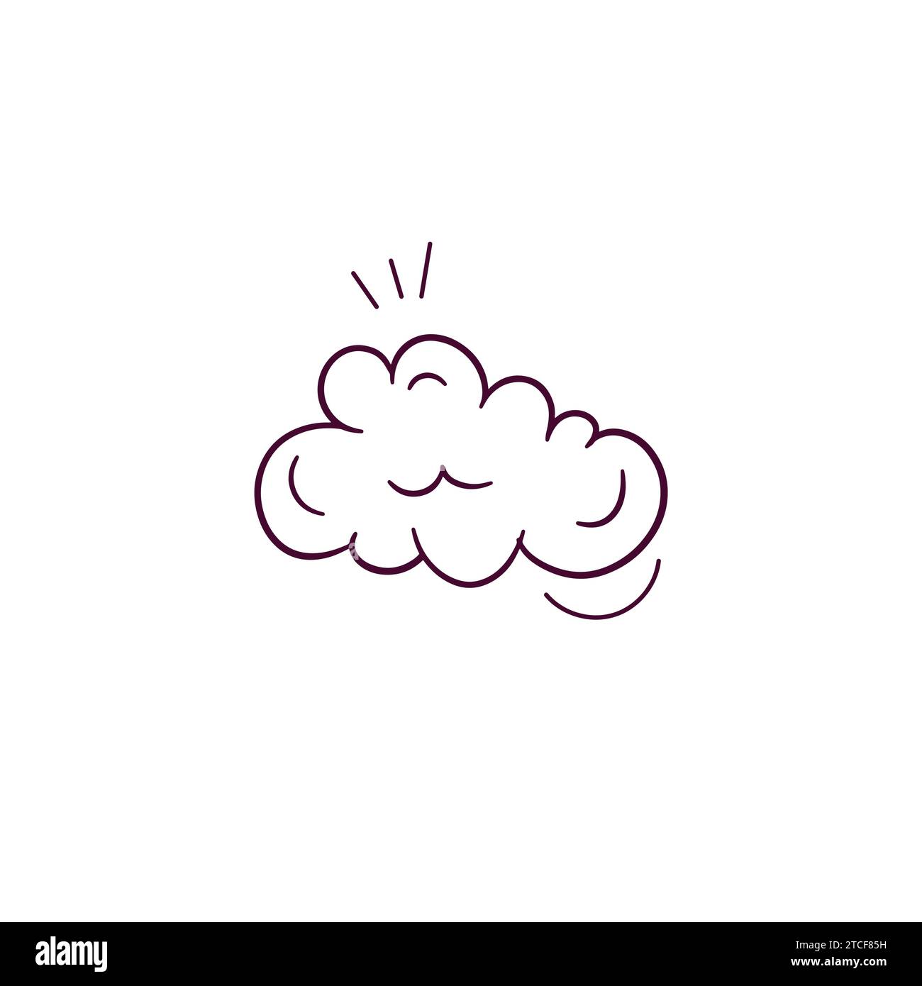 Hand Drawn illustration of cloud icon. Doodle Vector Sketch ...