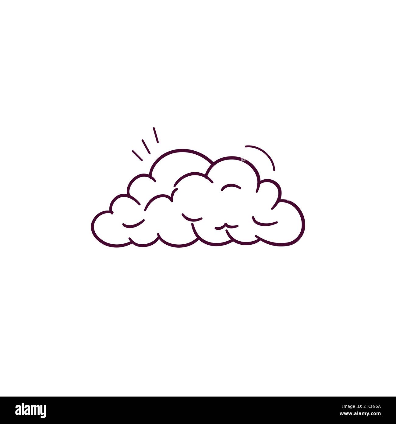 Hand Drawn illustration of cloud icon. Doodle Vector Sketch ...