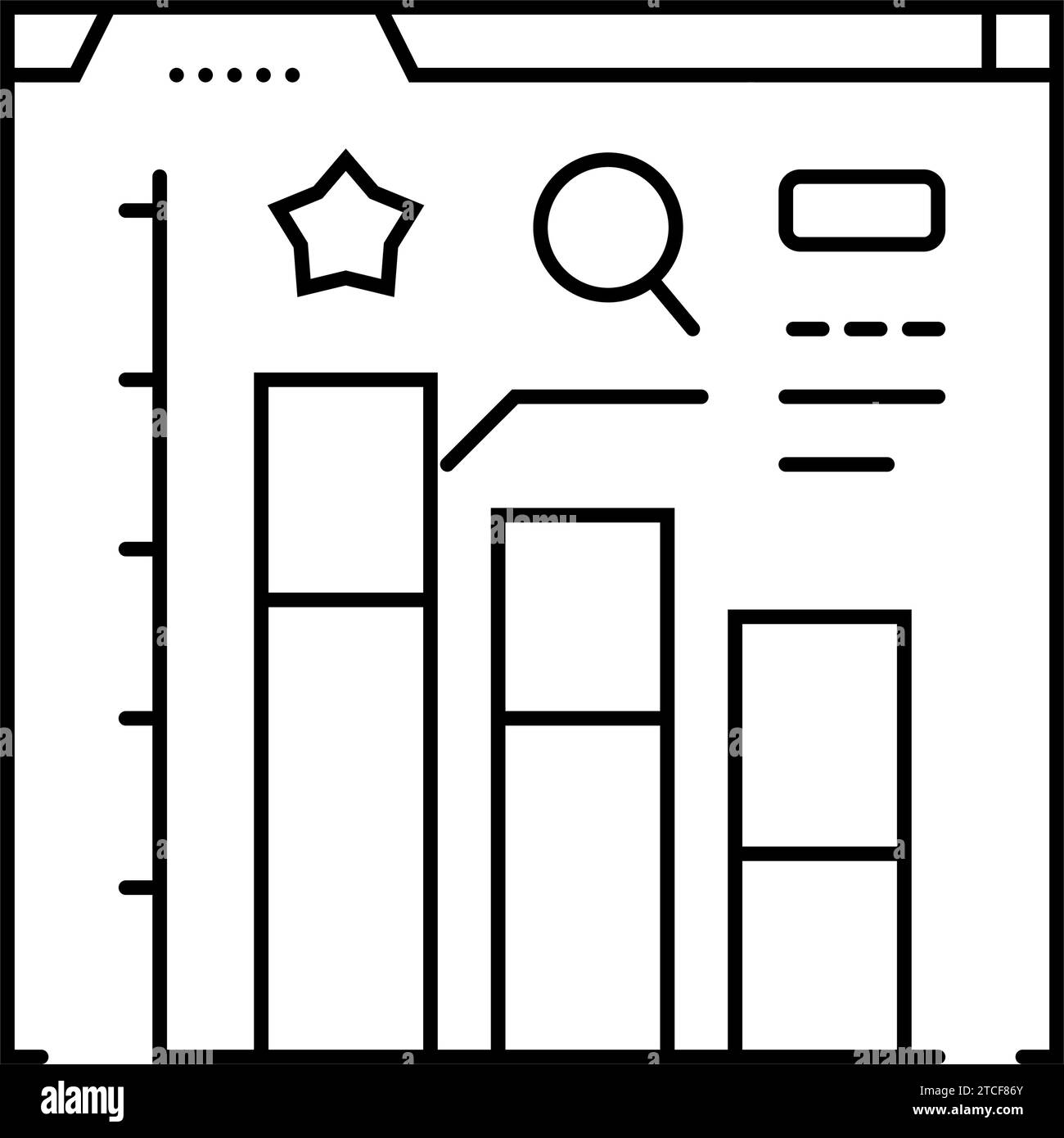 trend analysis social media line icon vector illustration Stock Vector ...