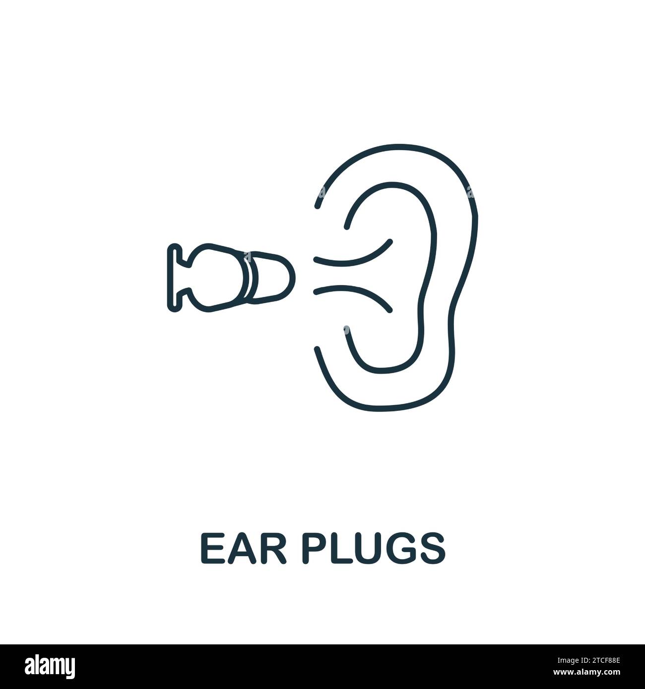 Ear Plugs icon. Simple element from well sleep collection. Creative Ear ...