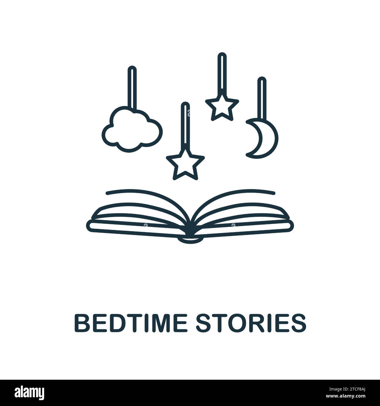Bedtime Stories icon. Simple element from well sleep collection. Creative Bedtime Stories icon ...