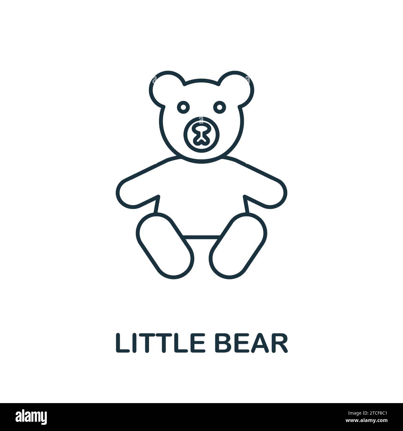 Little Bear icon. Simple element from well sleep collection. Creative ...