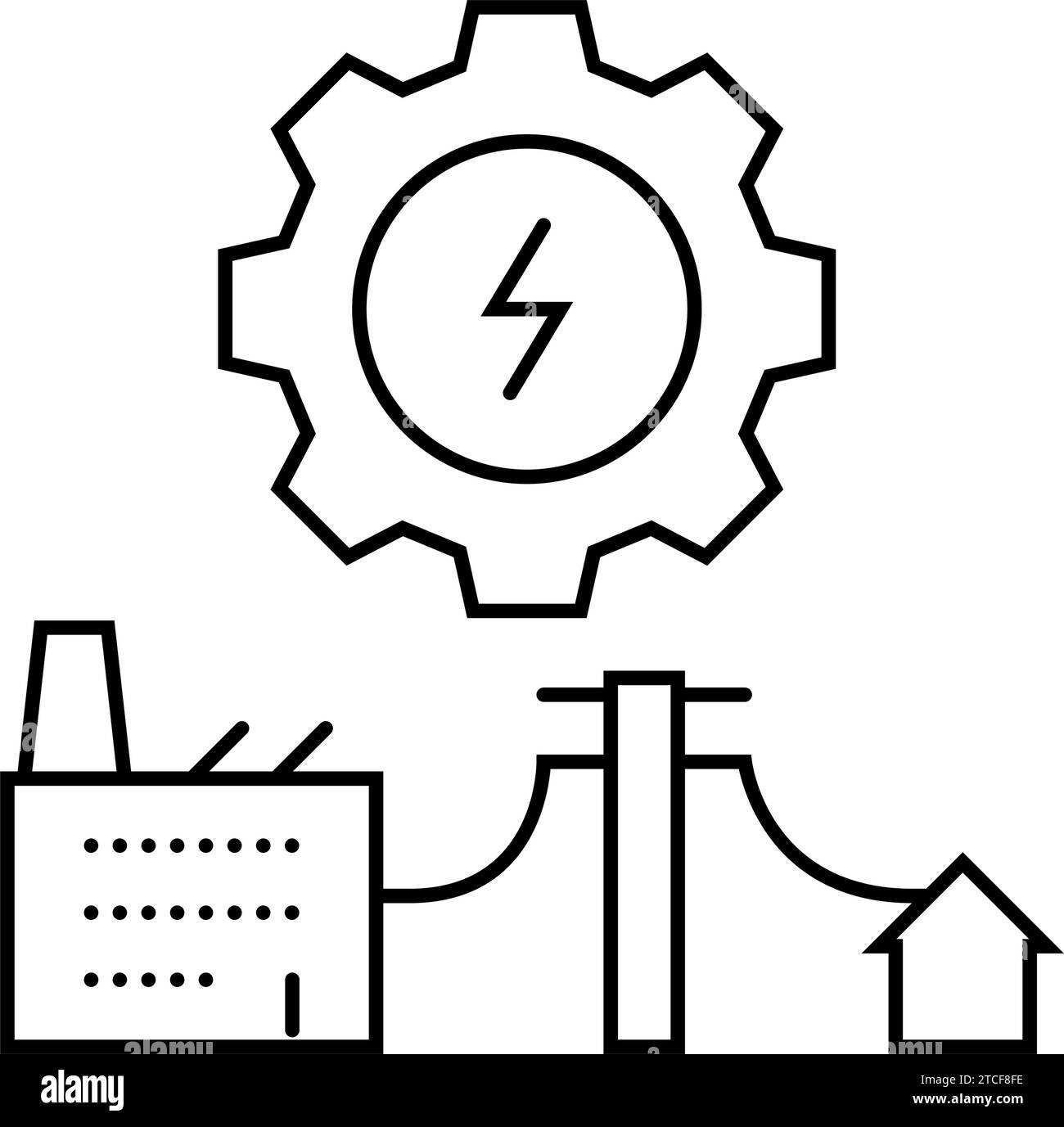 power grid efficient line icon vector illustration Stock Vector Image ...