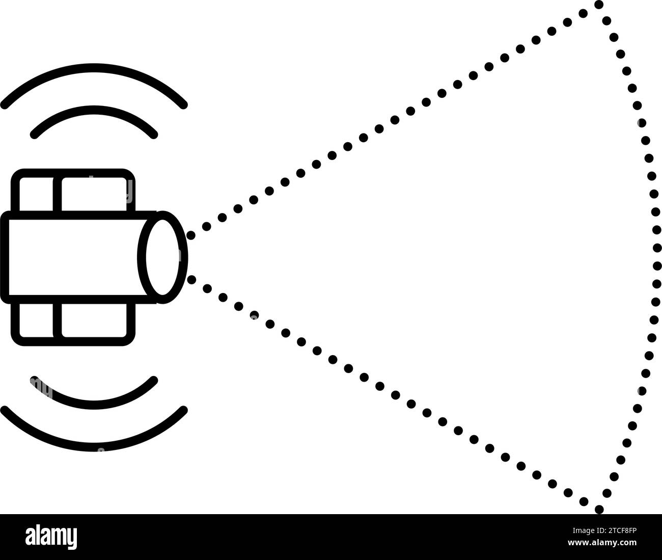 lidar sensors autonomous delivery line icon vector illustration Stock ...