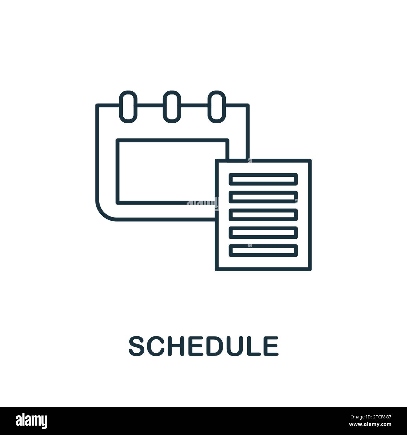 Schedule icon. Simple element from well sleep collection. Creative ...