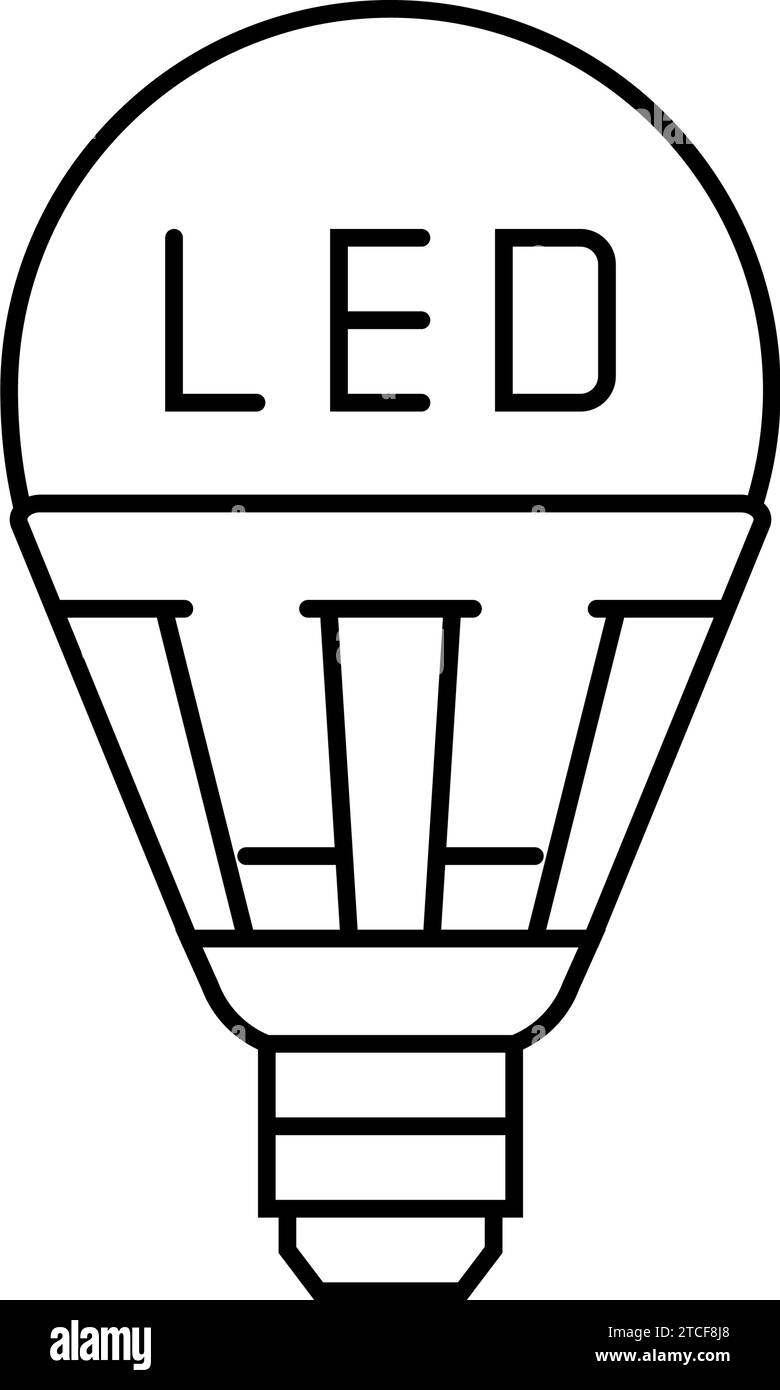 led lighting energy line icon vector illustration Stock Vector Image ...