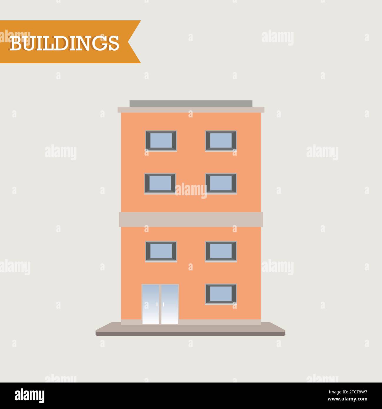 Isolated colored building icon image Vector Stock Vector Image & Art ...