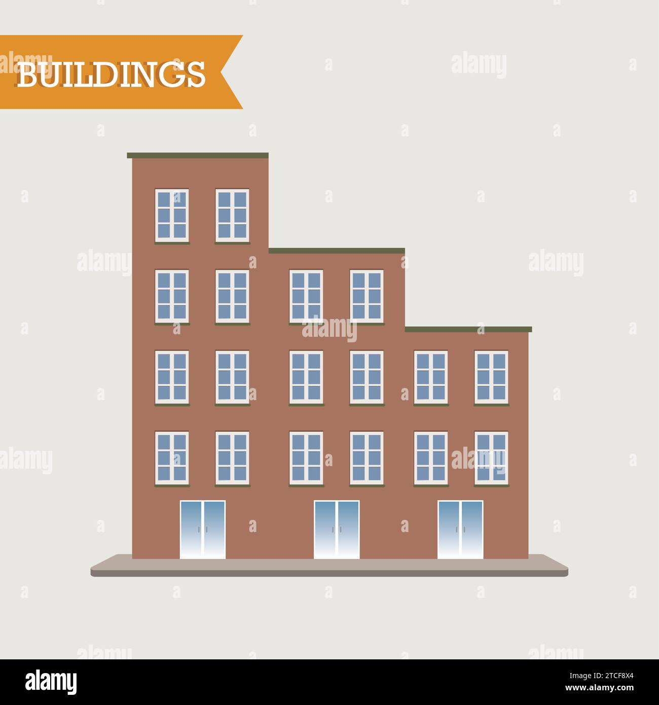 Isolated colored building icon image Vector Stock Vector Image & Art ...