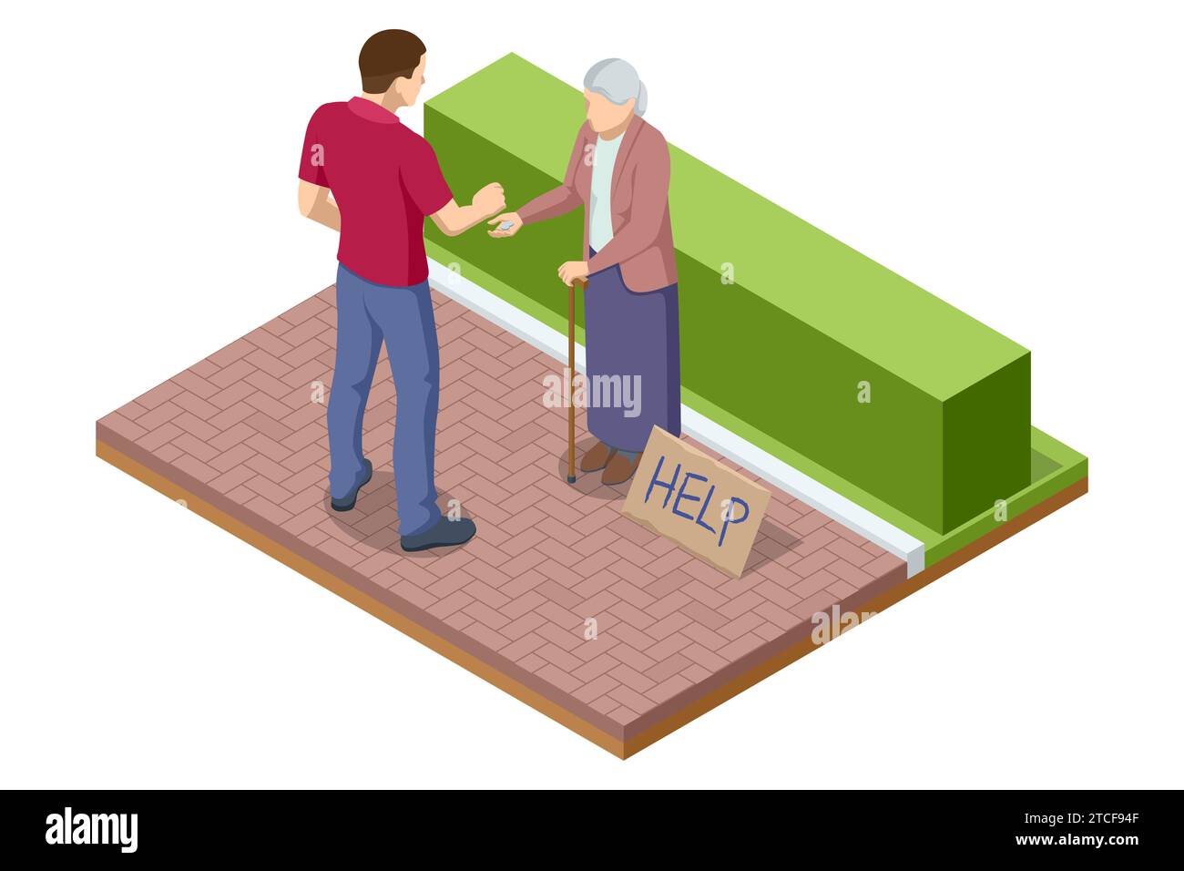 Woman asks for money Stock Vector Images - Alamy