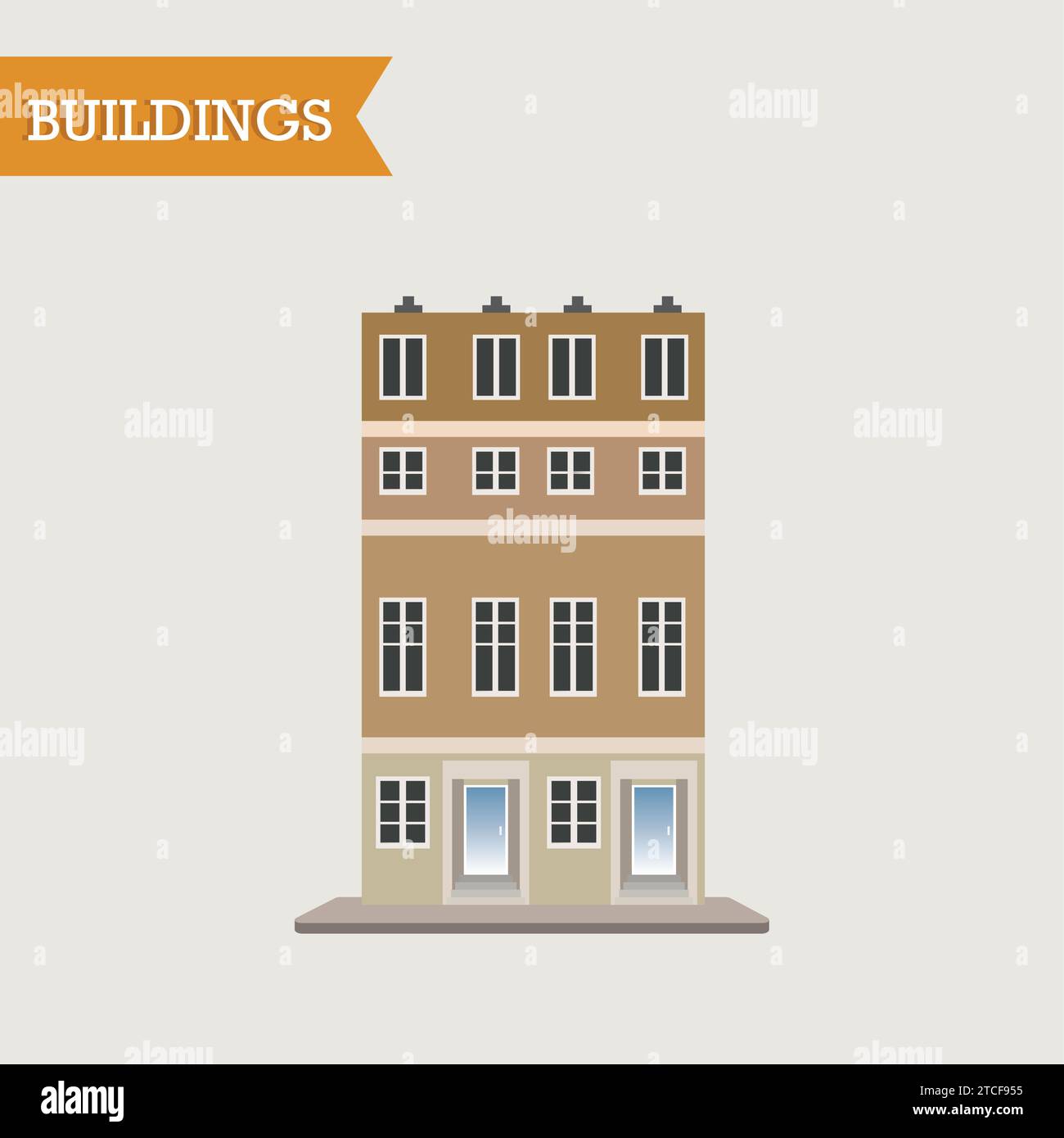 Isolated colored building icon image Vector Stock Vector Image & Art ...