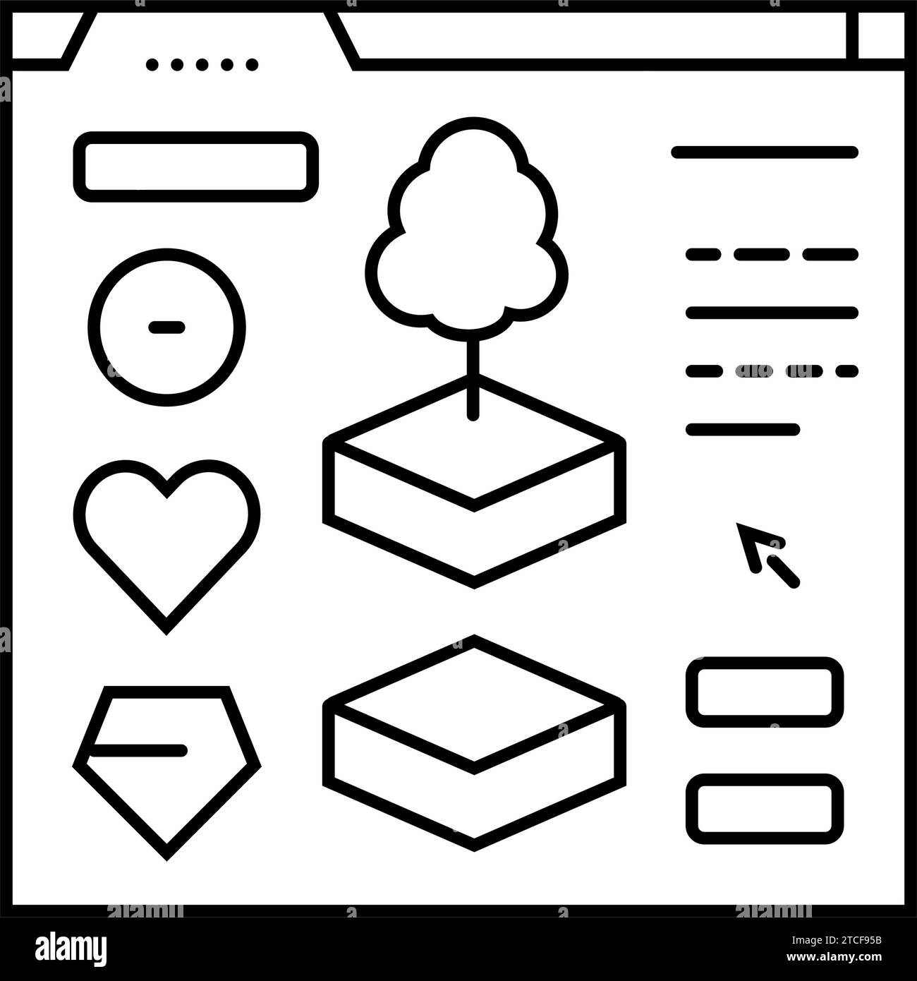 assets game development line icon vector illustration Stock Vector ...