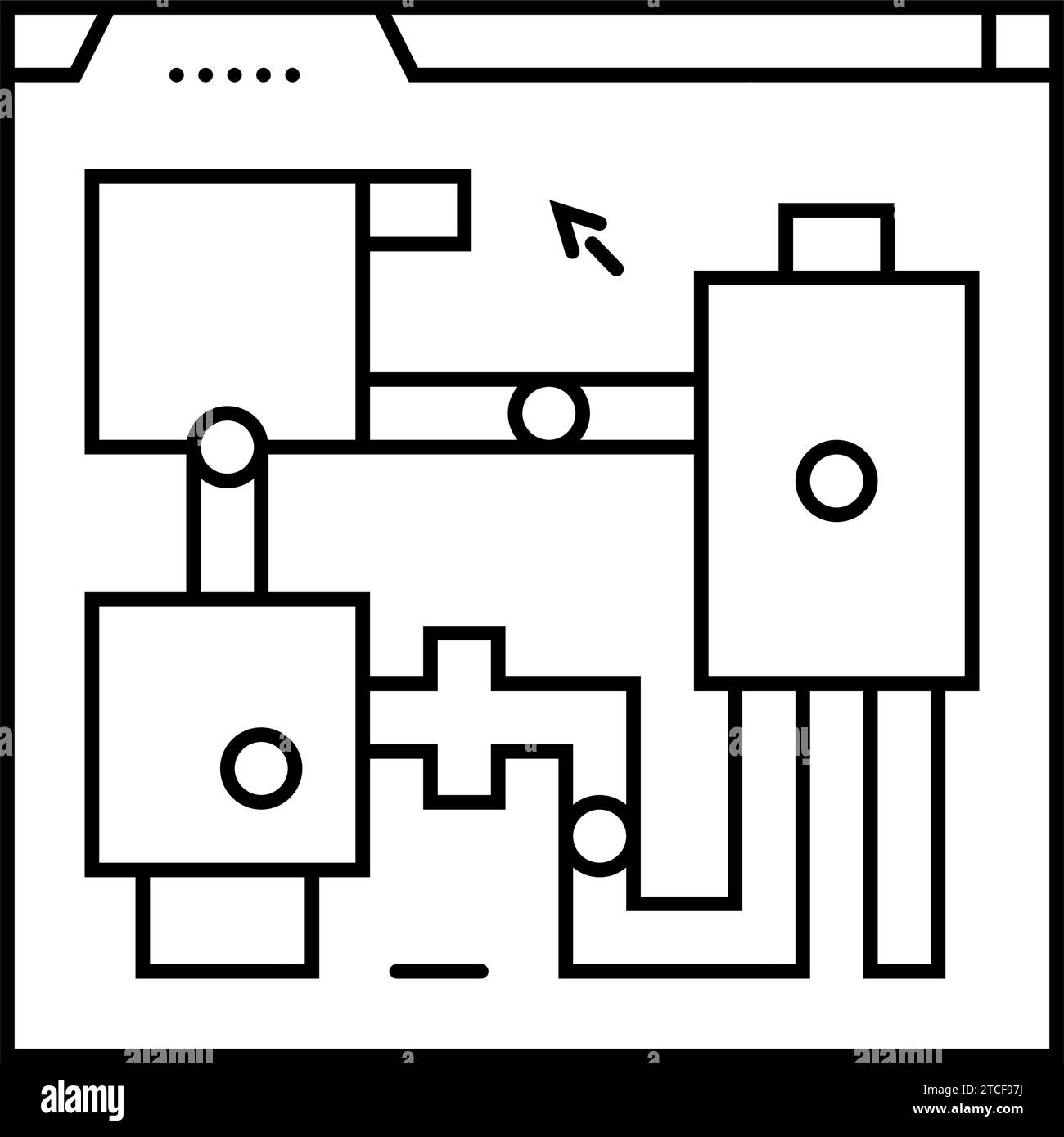 level design game development line icon vector illustration Stock ...