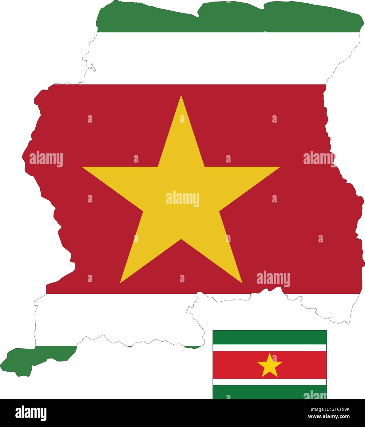 Suriname Map and Flag Stock Vector Image & Art - Alamy