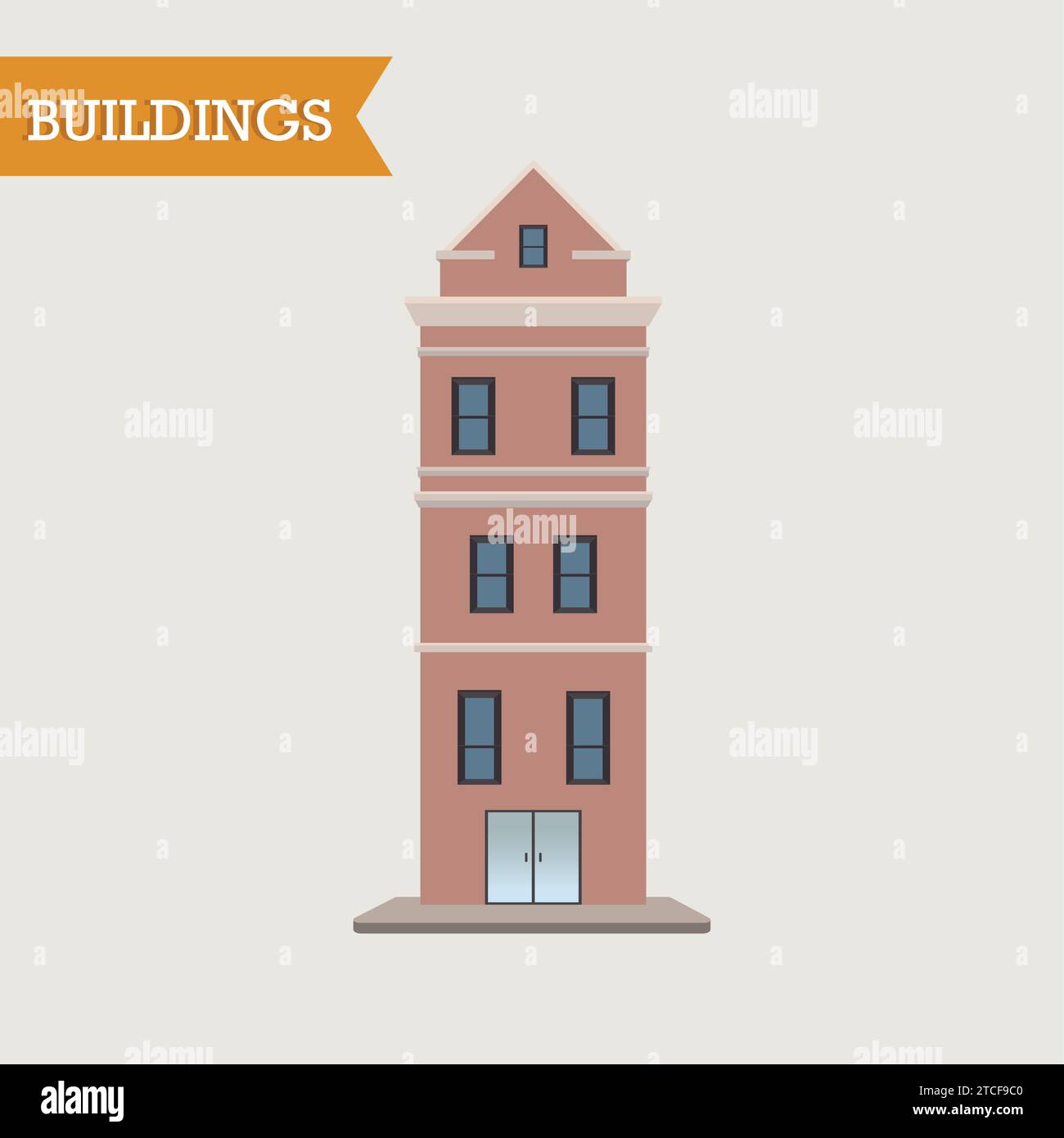 Isolated colored building icon image Vector Stock Vector Image & Art ...