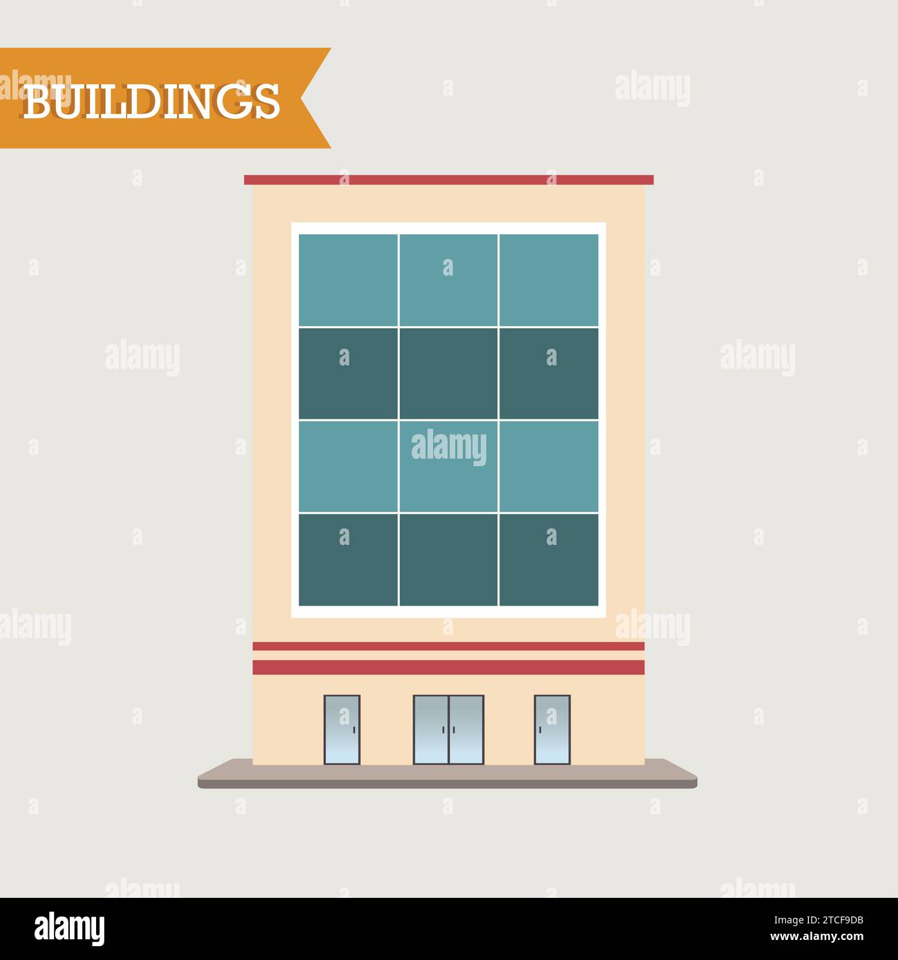 Isolated colored building icon image Vector Stock Vector Image & Art ...