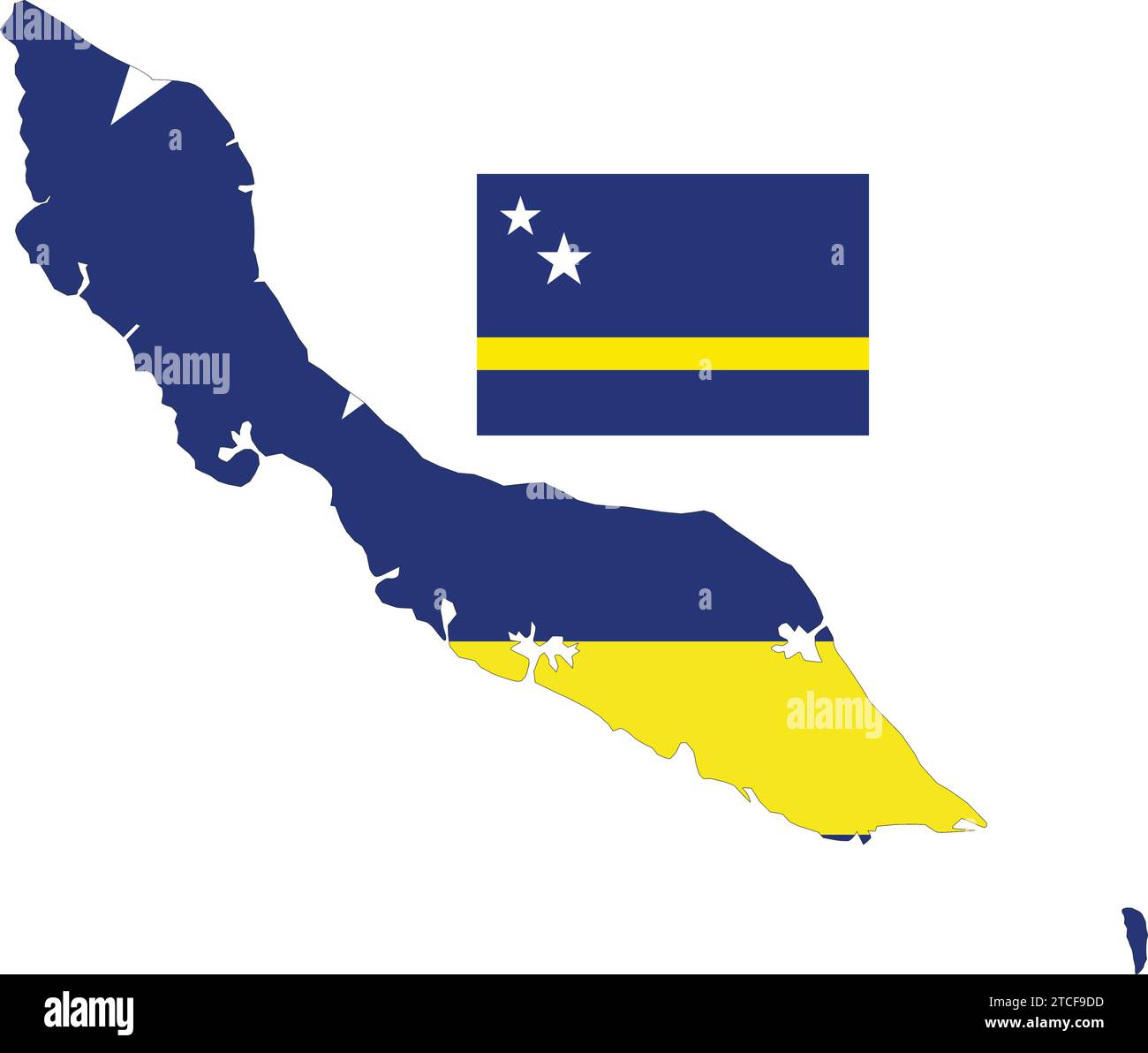 Curacao map Stock Vector Images - Alamy