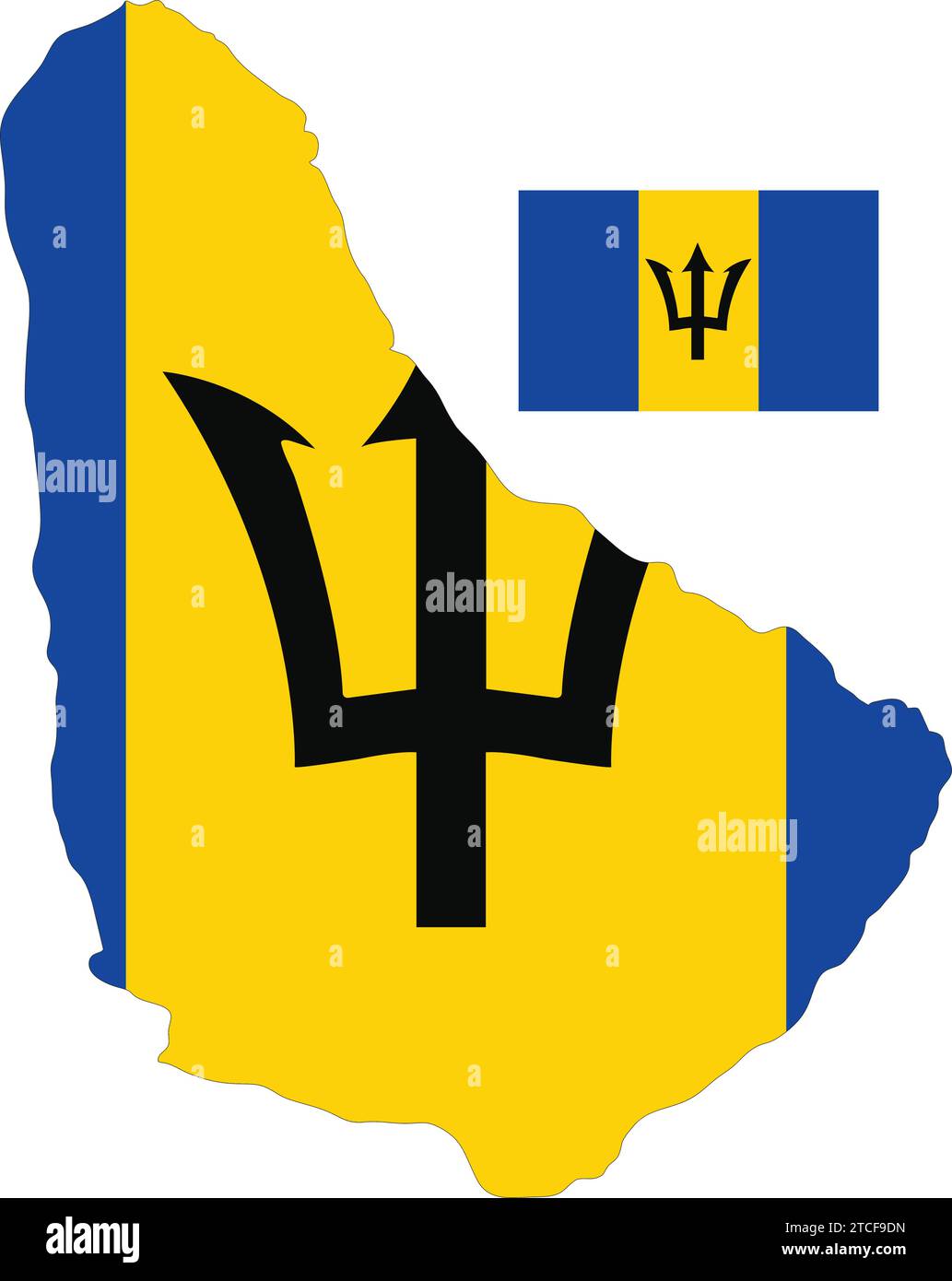 Barbados Map and Flag Stock Vector Image & Art - Alamy