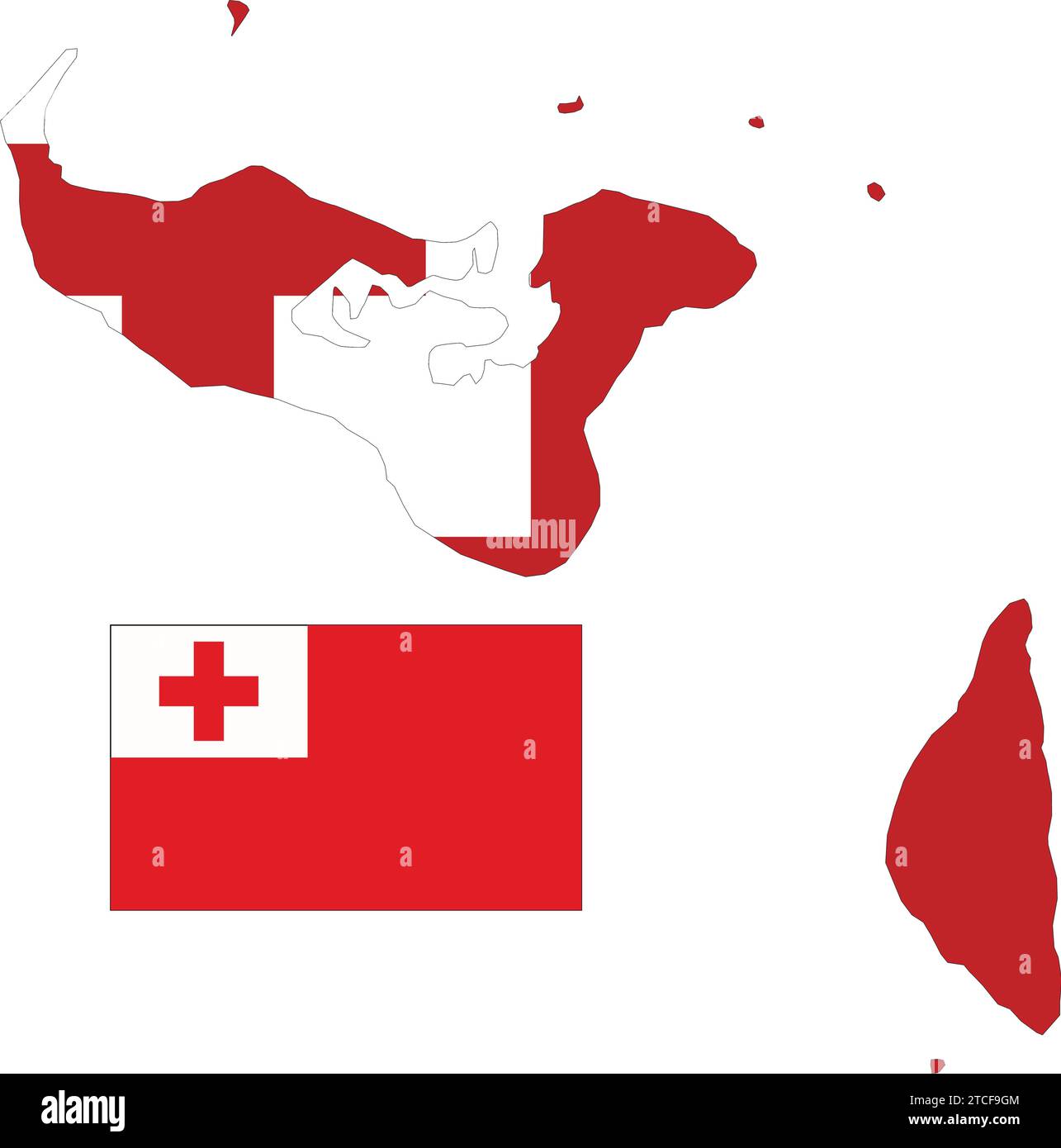 Tonga Map and Flag Stock Vector Image & Art - Alamy