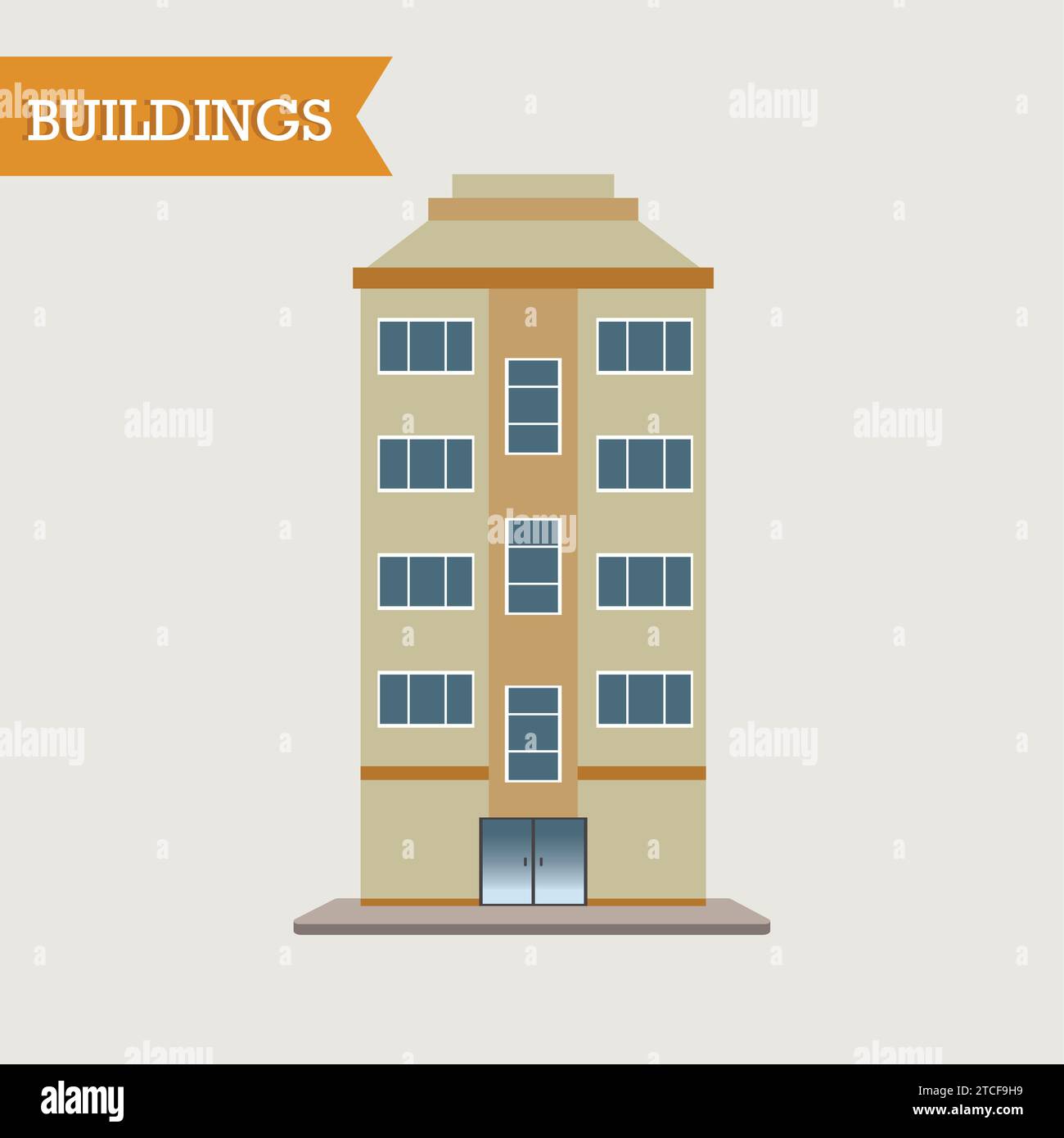 Isolated colored building icon image Vector Stock Vector Image & Art ...