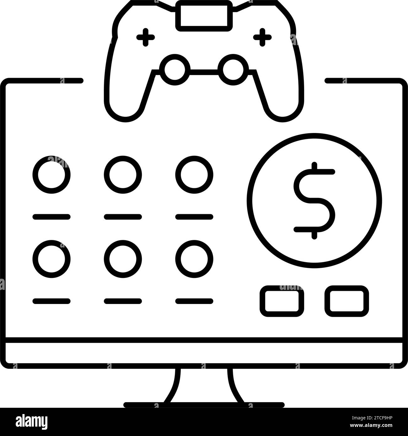 monetization game development line icon vector illustration Stock ...