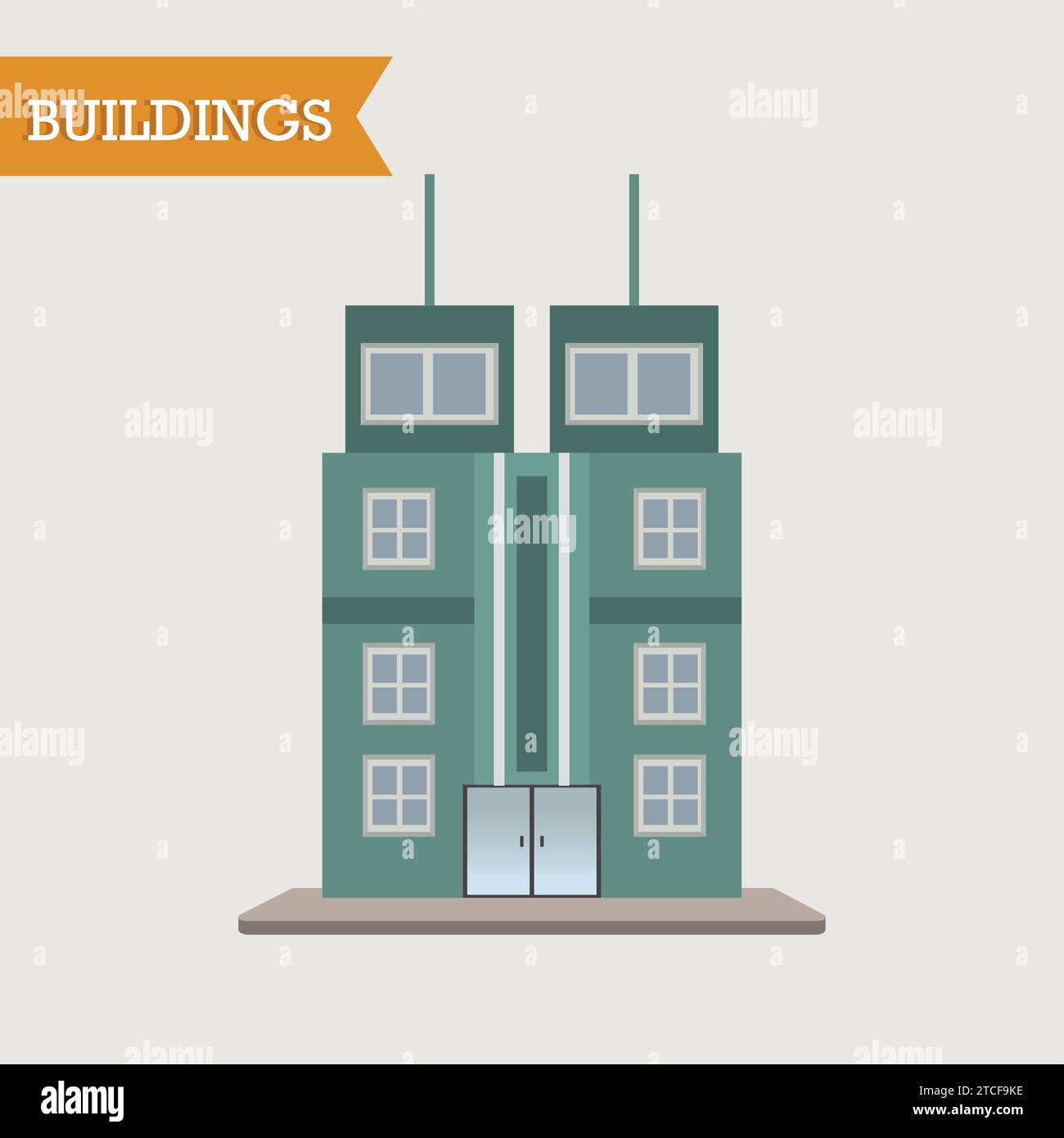 Isolated colored building icon image Vector Stock Vector Image & Art ...