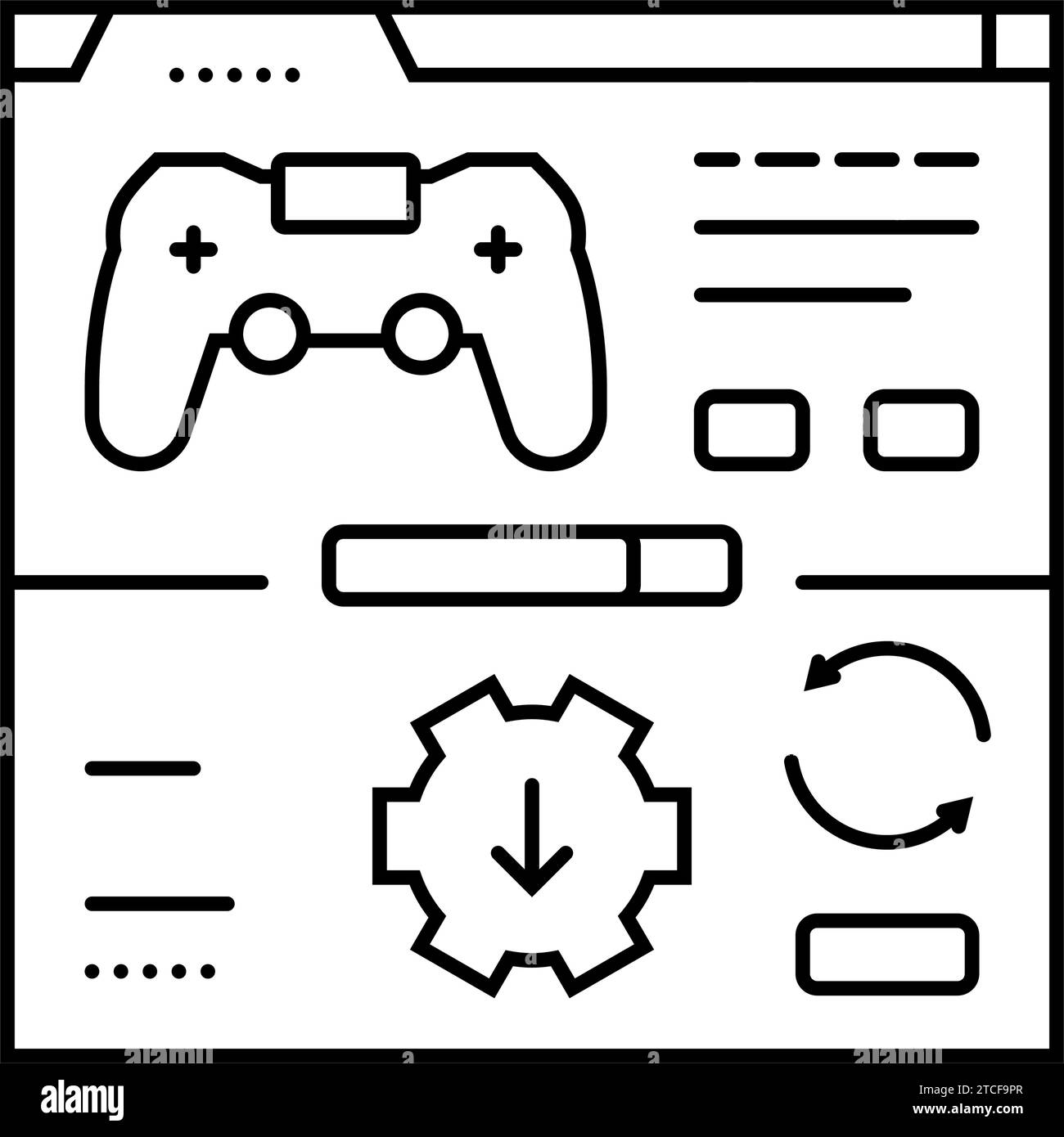 updates game development line icon vector illustration Stock Vector ... updates game development line icon vector illustration Stock Vector ...