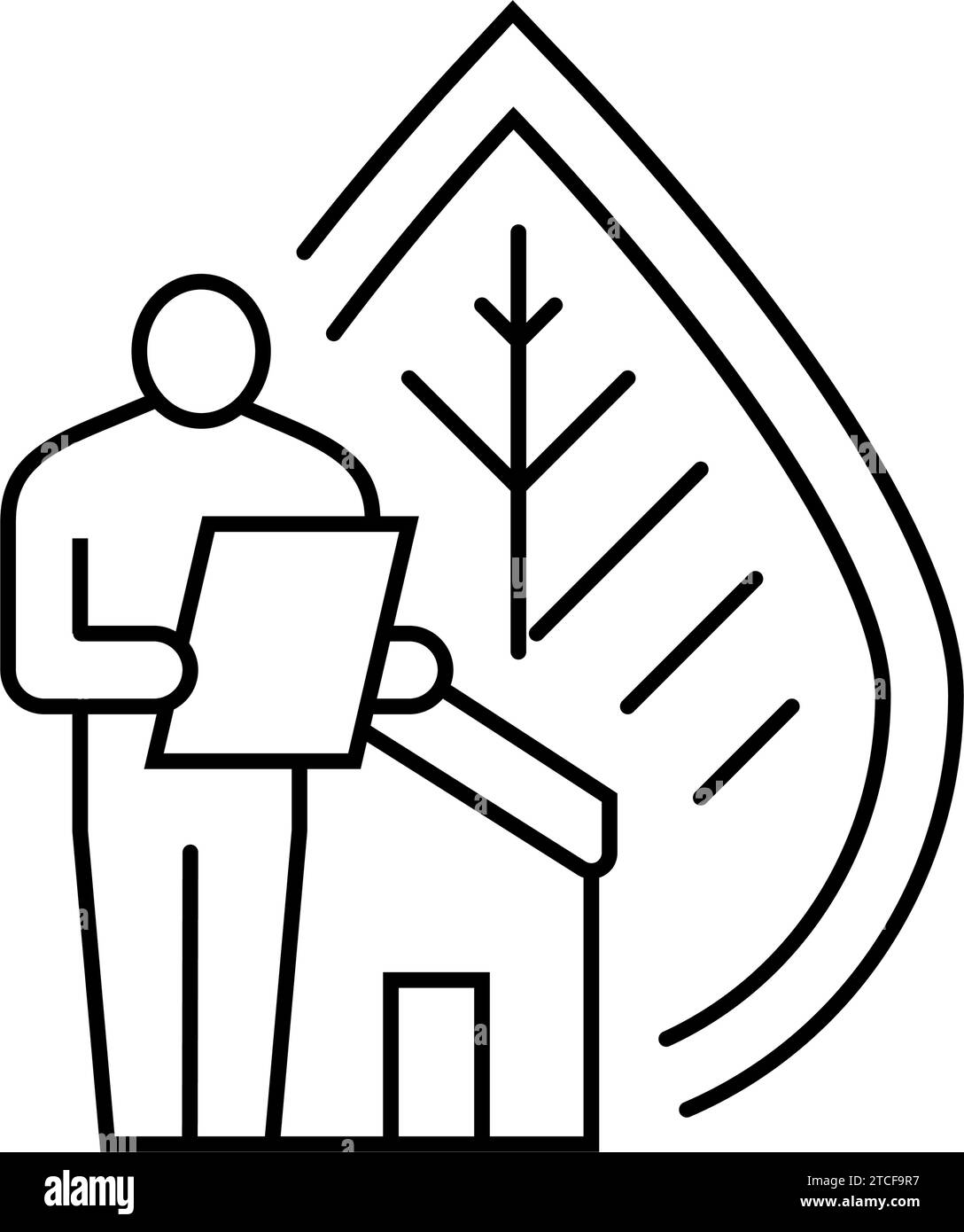 green living living line icon vector illustration Stock Vector Image ...