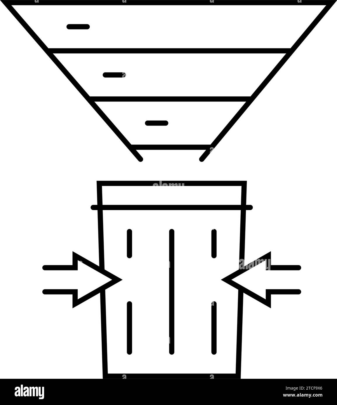 waste reduction green living line icon vector illustration Stock Vector ...