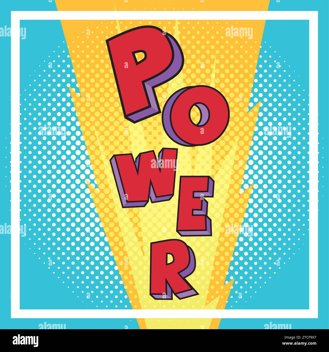 Colored comic page with power message Vector Stock Vector Image & Art ...