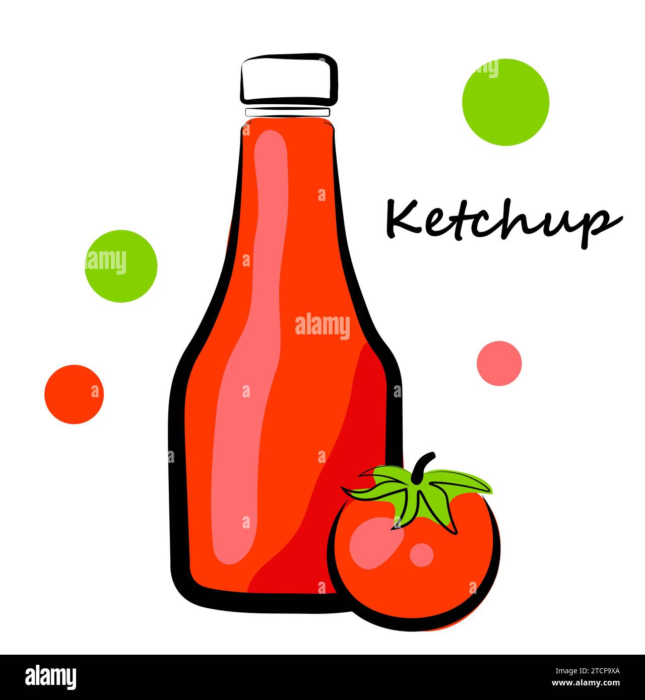 Cartoon plastic ketchup bottle Stock Vector Images - Alamy